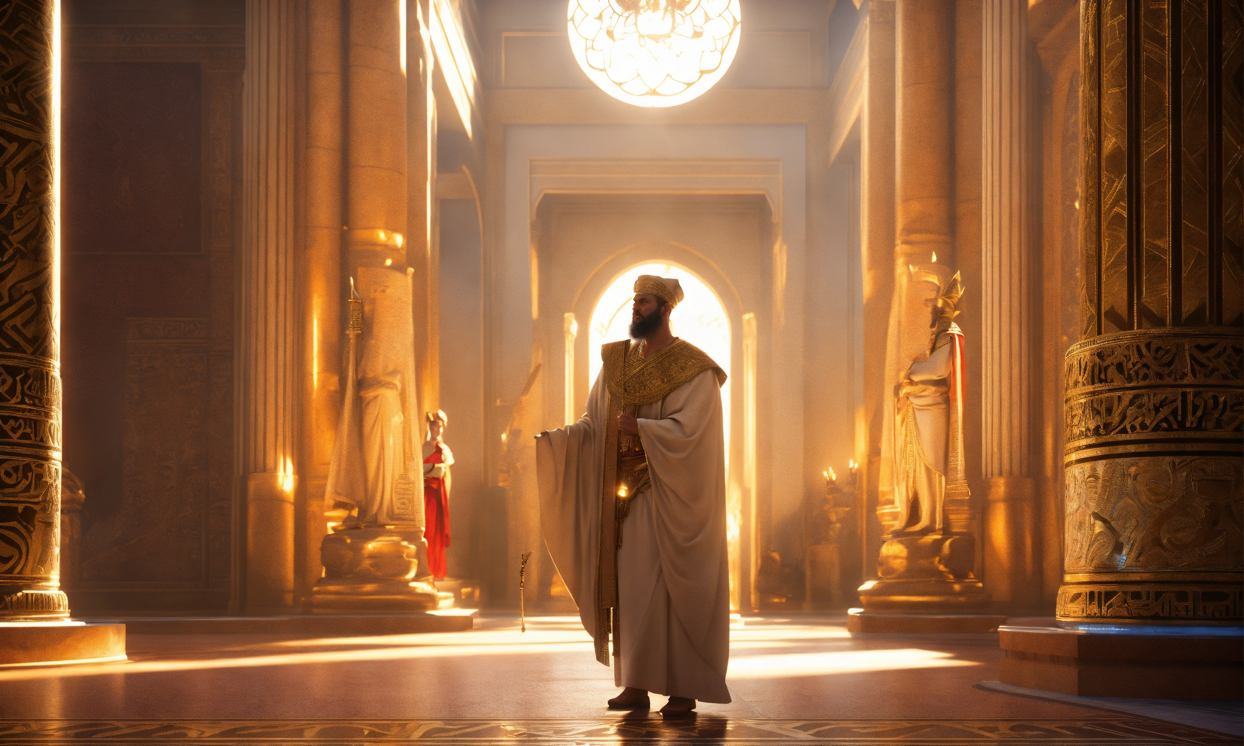 Lexica - Old Moses with his staff, Hebrew robes, talking to Pharaoh ...