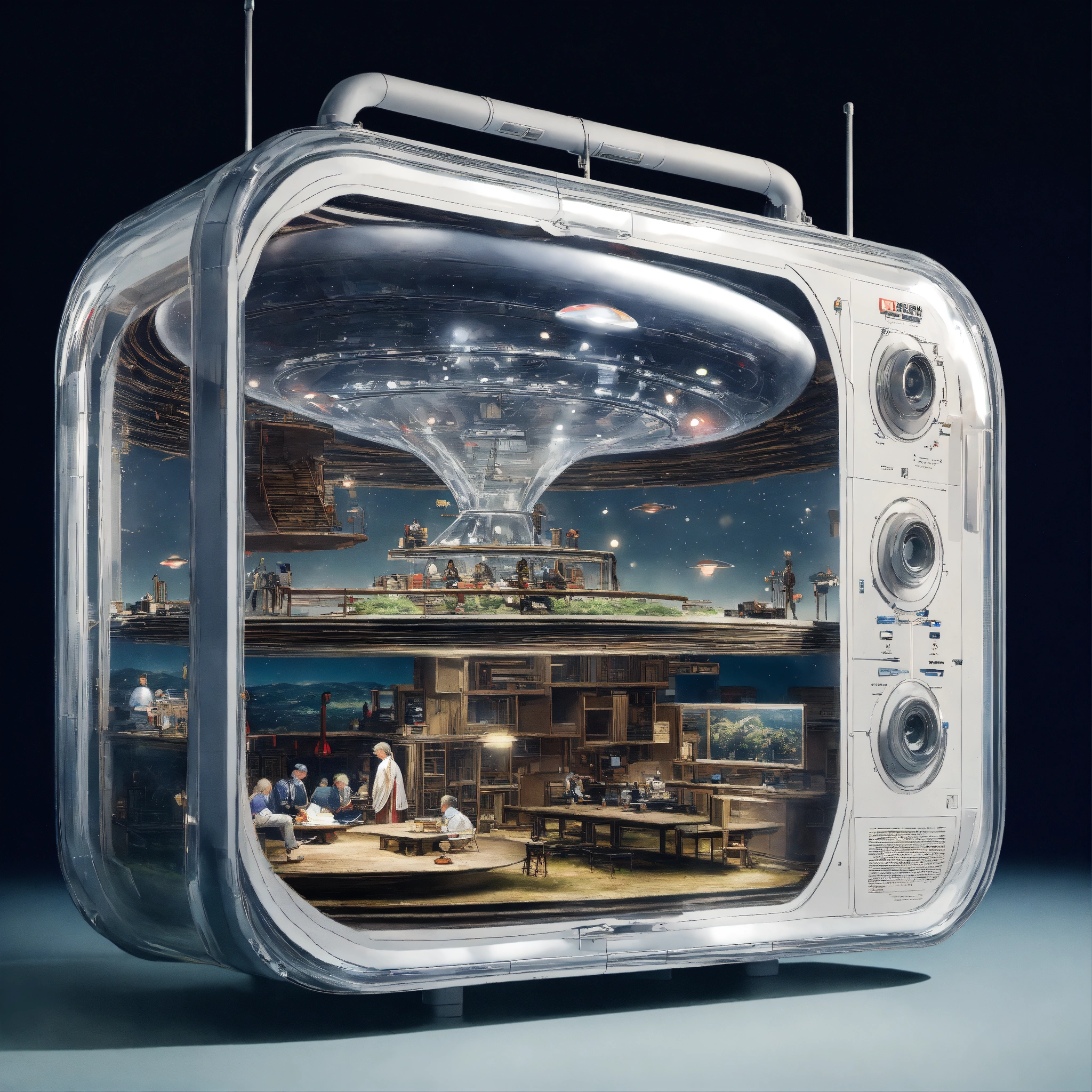 Lexica - A photorealistic close-up view from inside a giant transparent ...