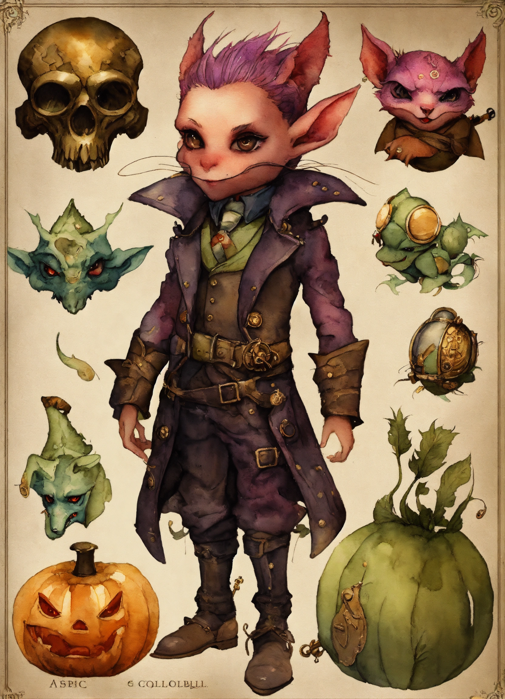 Lexica - "Produce intricate watercolor illustrations of goth-steampunk ...