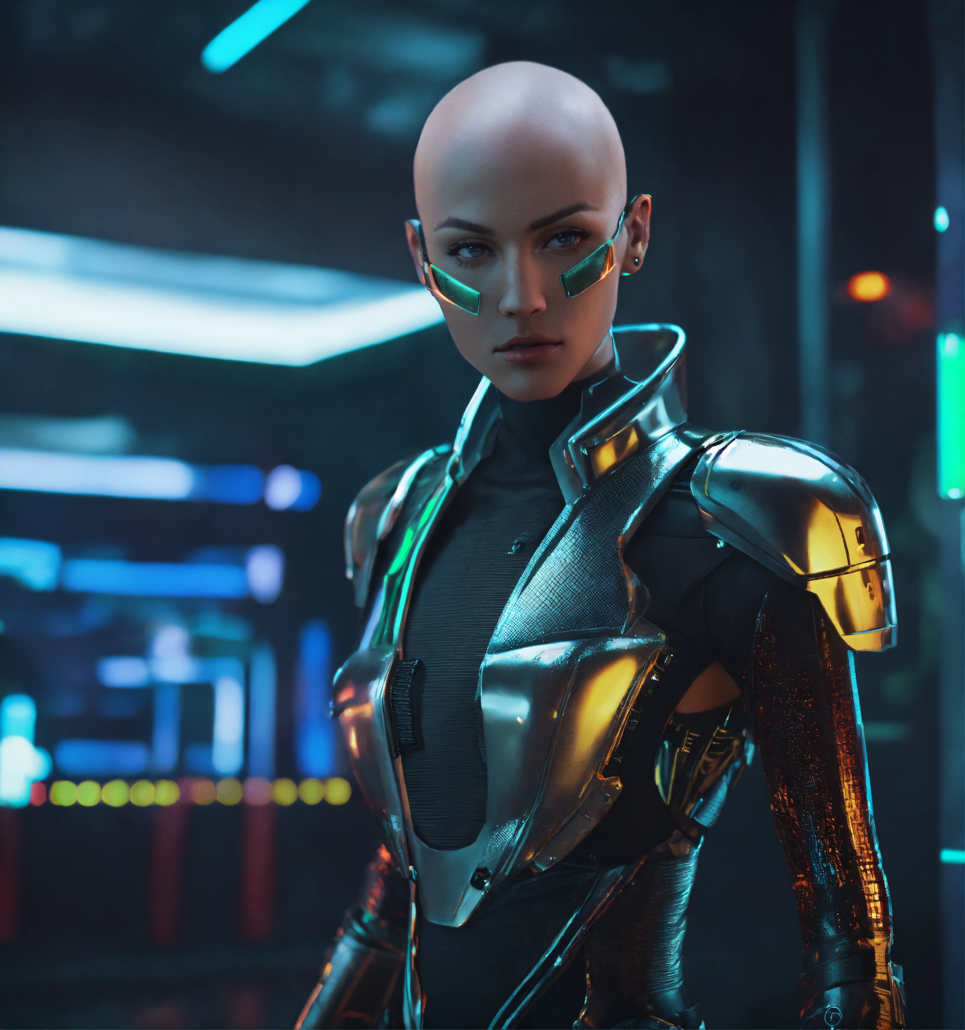 Lexica - Zoom out from an tough serious alien android gangster ...