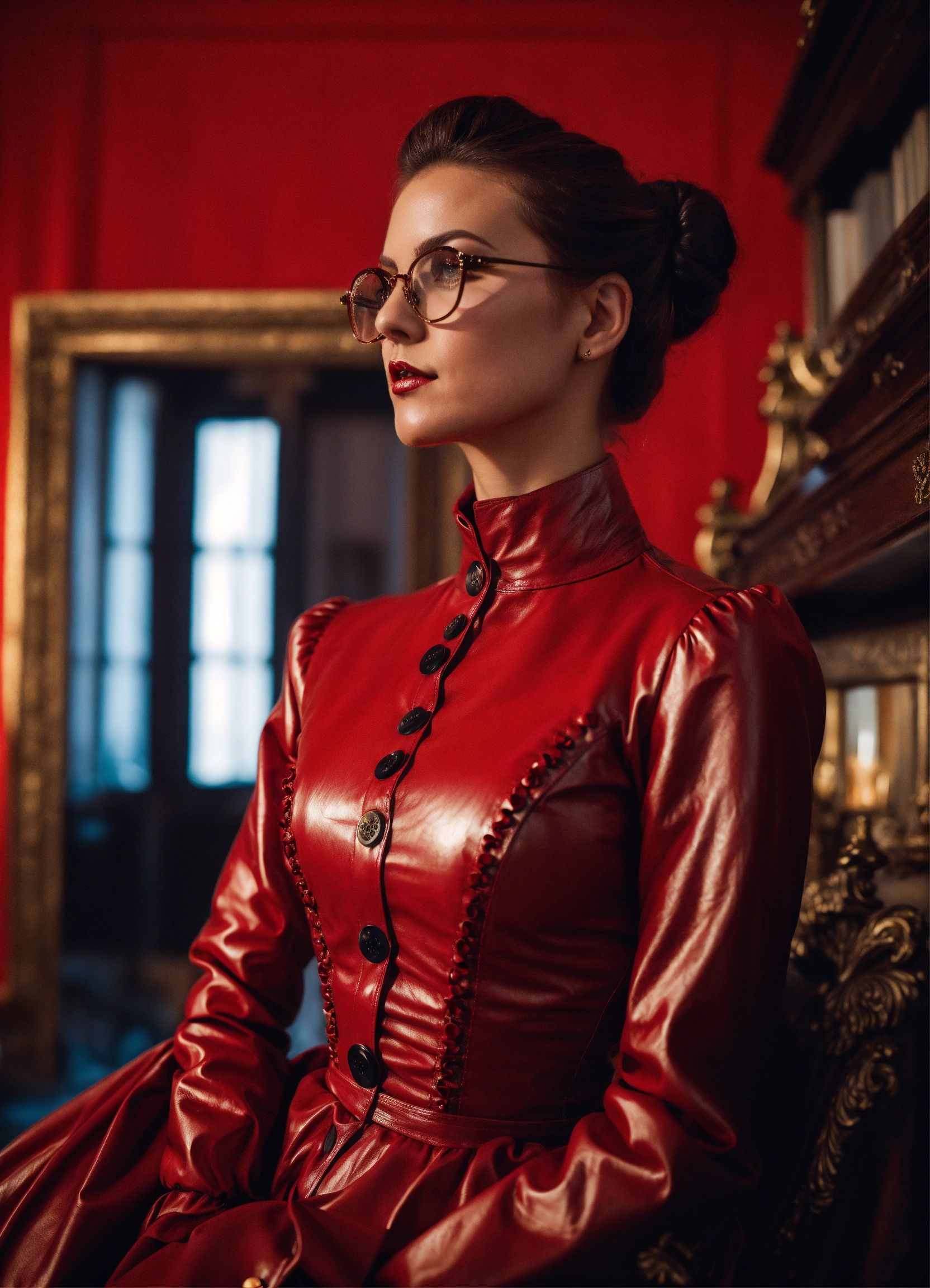 Lexica - Worm's eye view, stunning female german mistress model, strict ...