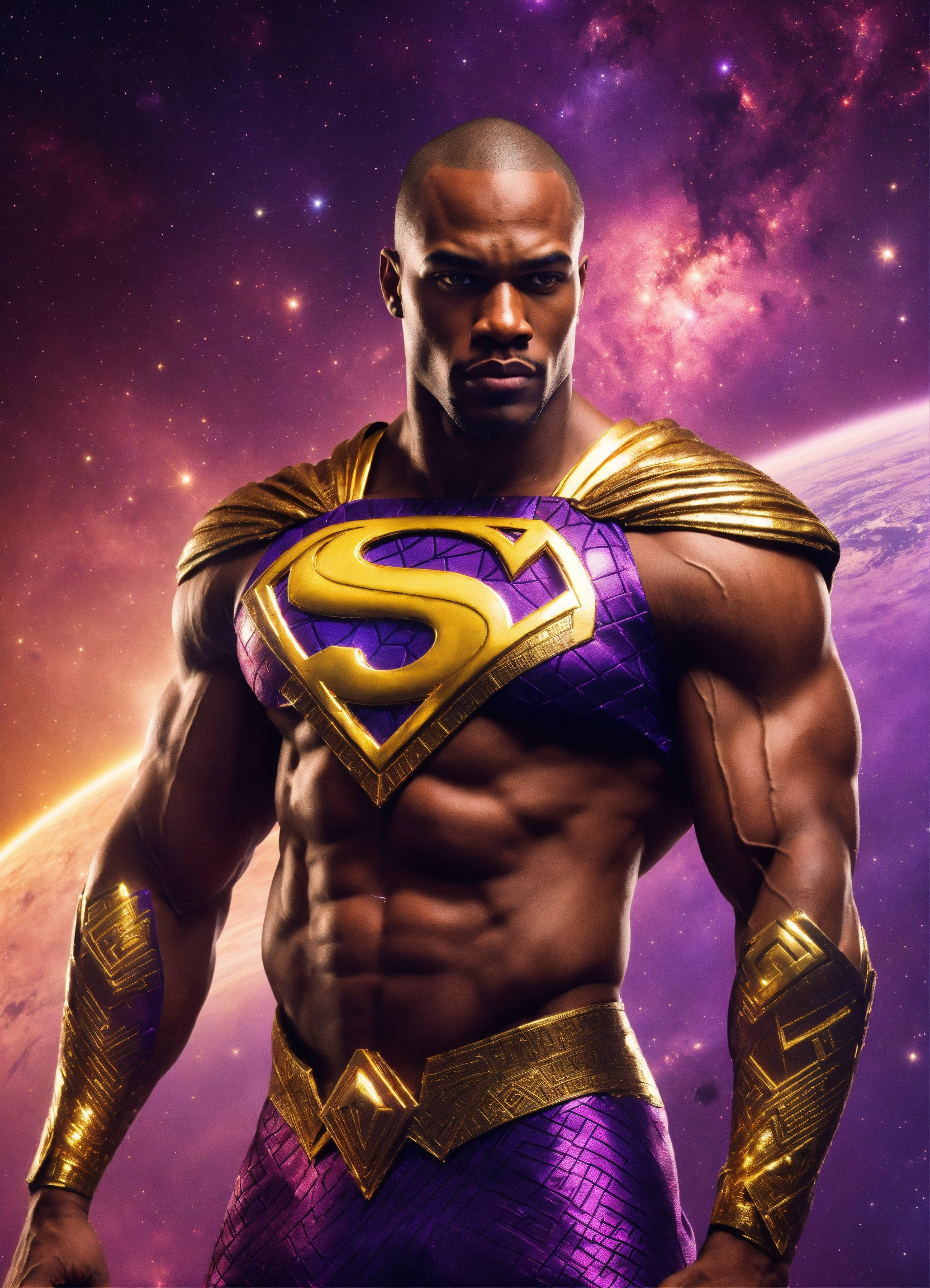 Lexica - Ultra-detailed purple black & gold hieroglyphics-designed ...