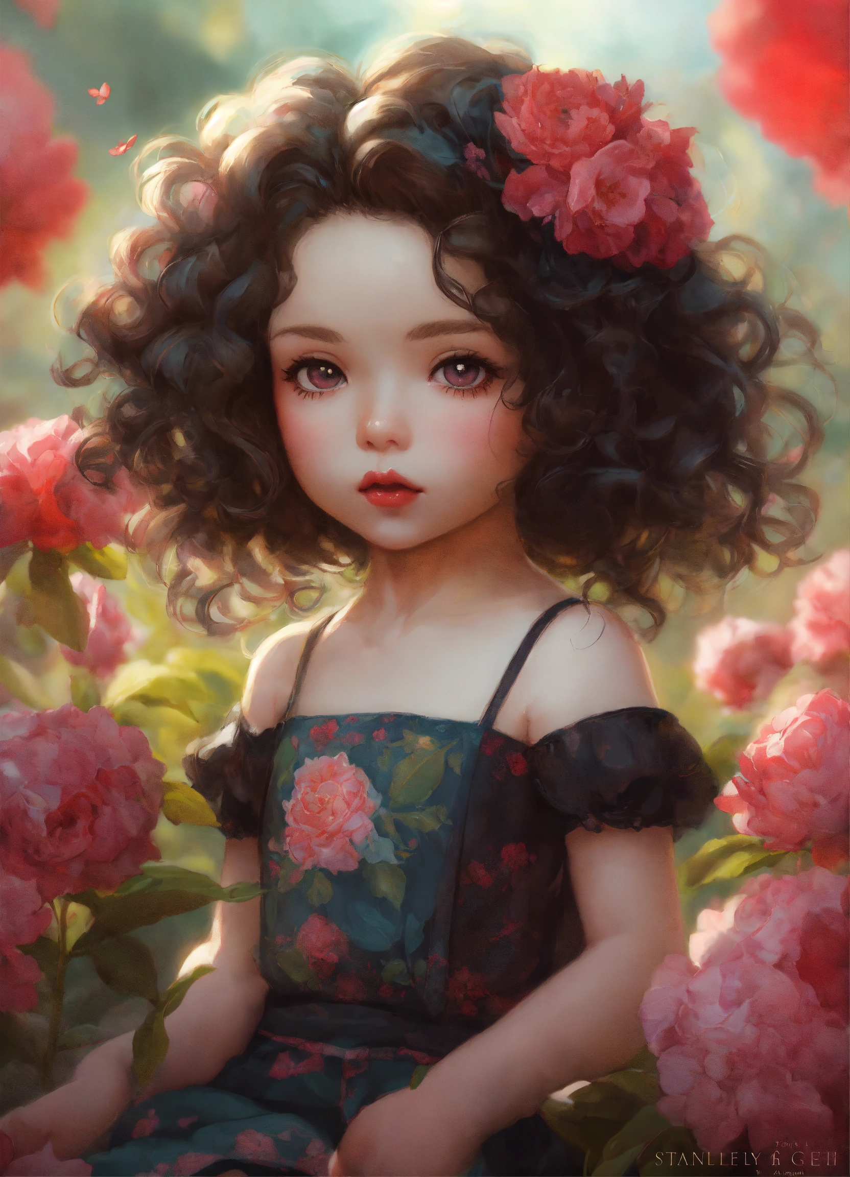 Lexica - Portrait of a cute gothic chibi girl kewpie summer clothes ...