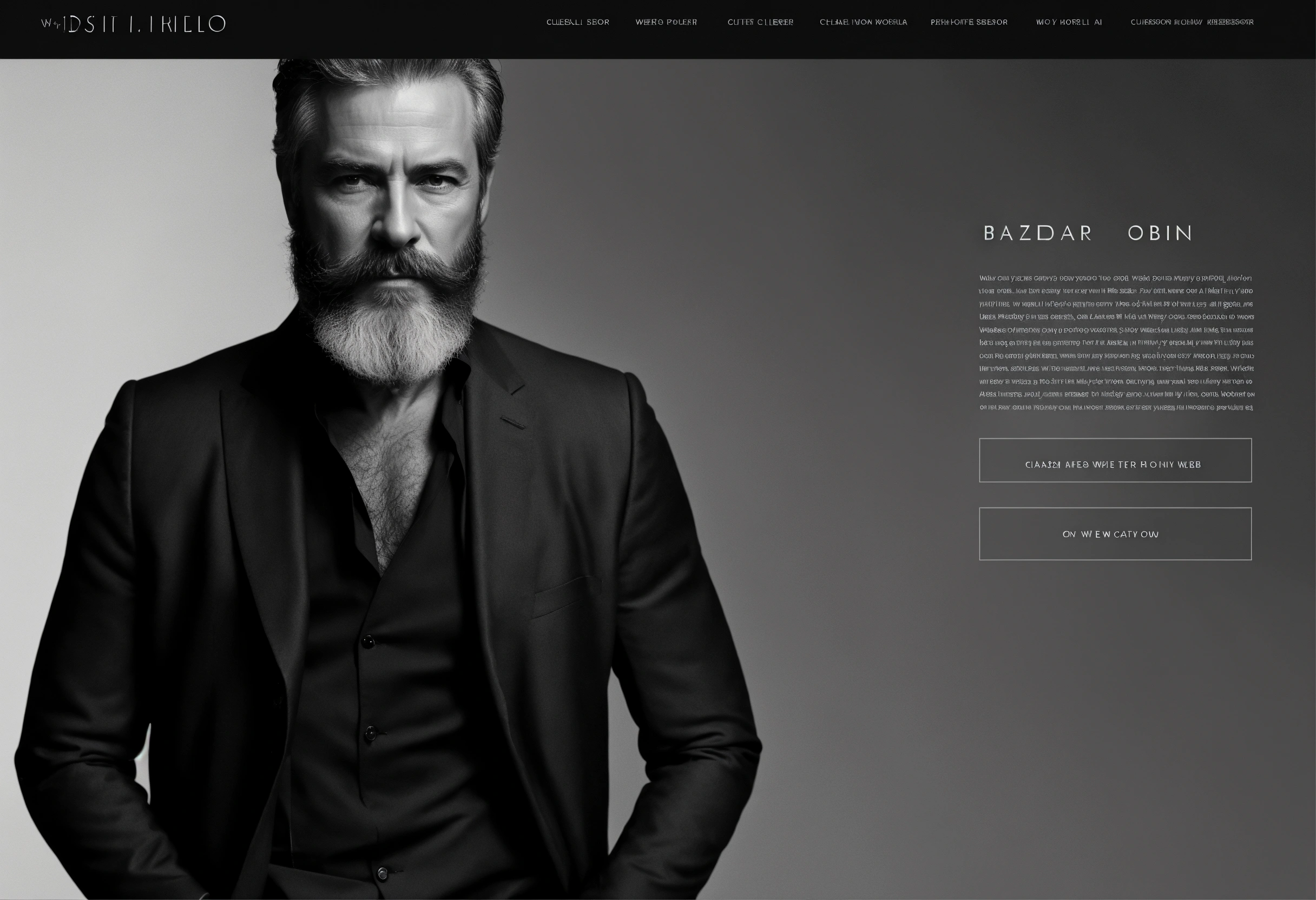 Lexica - Website template, online portfolio in black and white, with ...