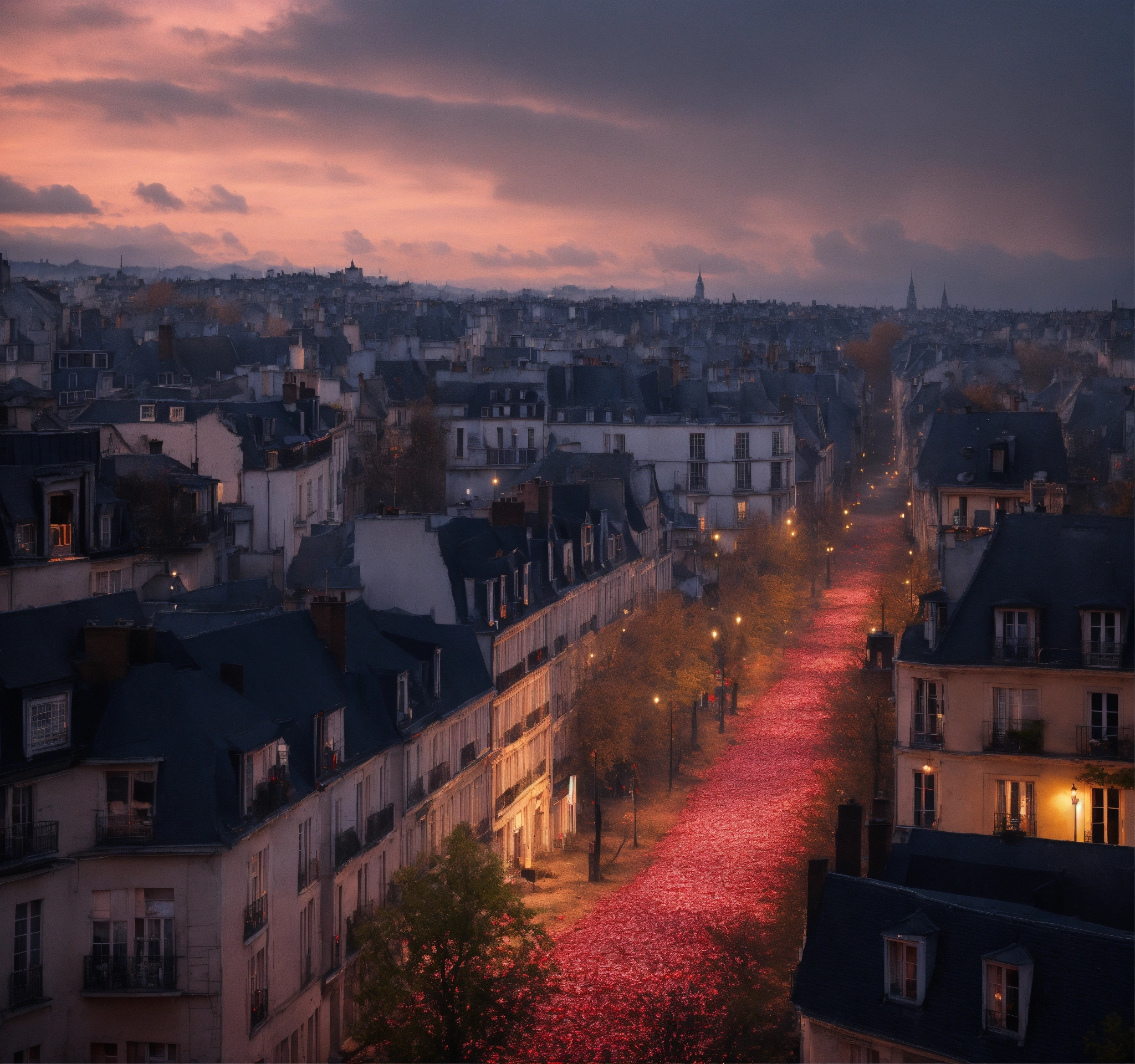 Lexica - Une ville sombrée dans le chaos, avec plein de Broken Heart.