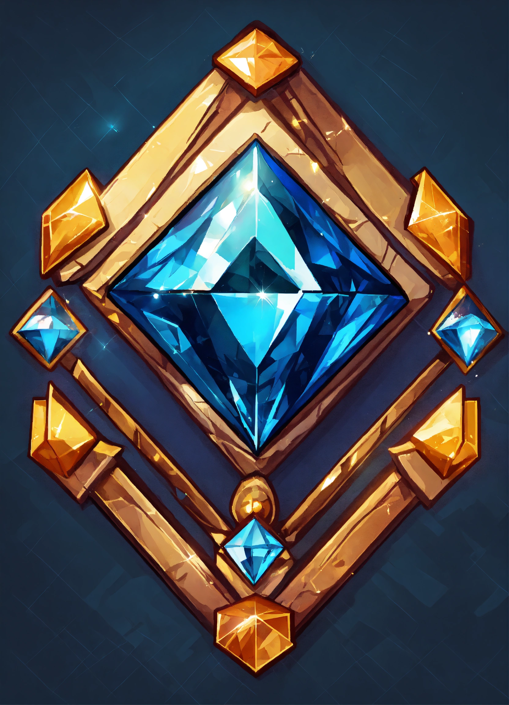Lexica - Diamond, 2d cartoon, game icon