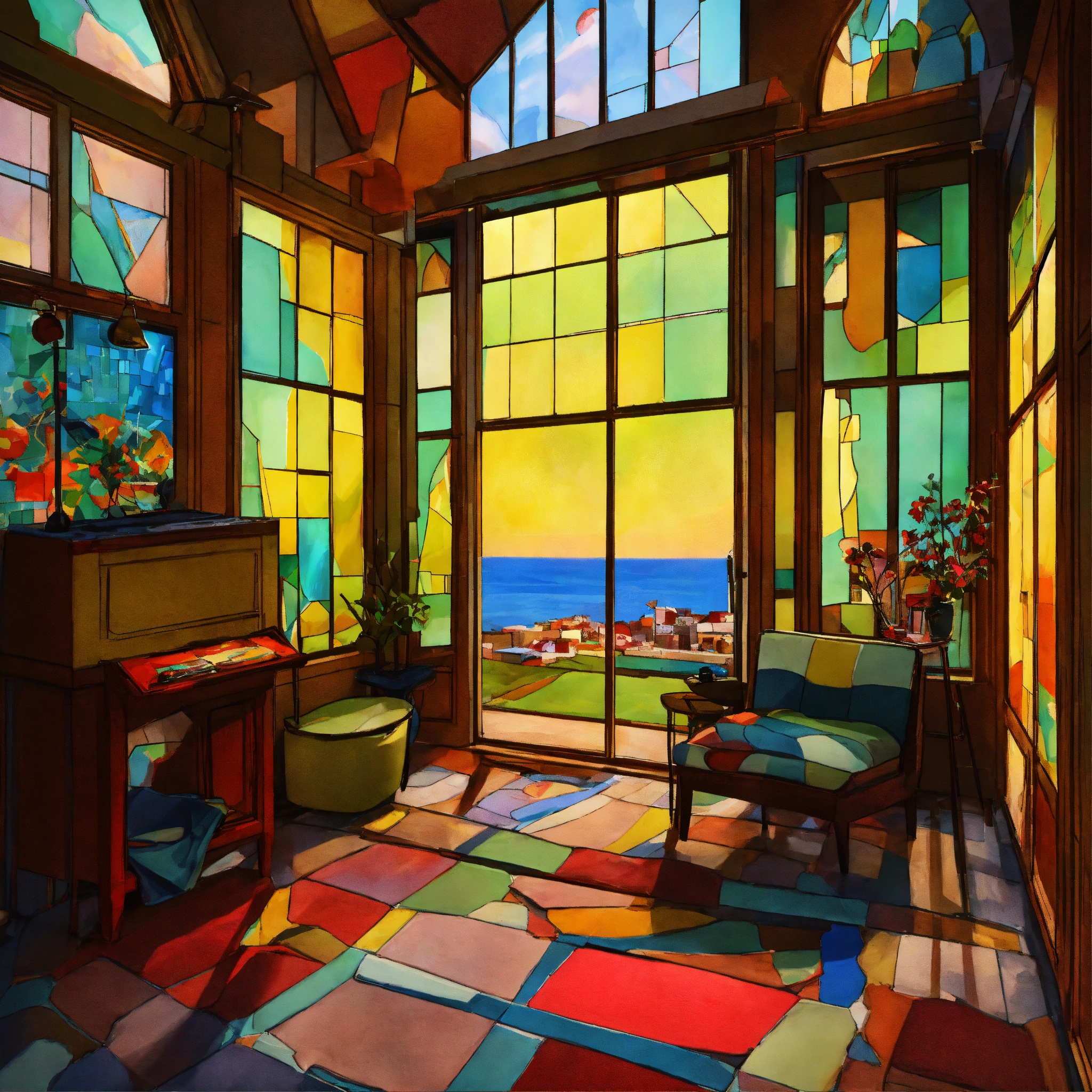 Lexica - Scene depicting Abstract Expressionism, inspired by Alice Neel ...