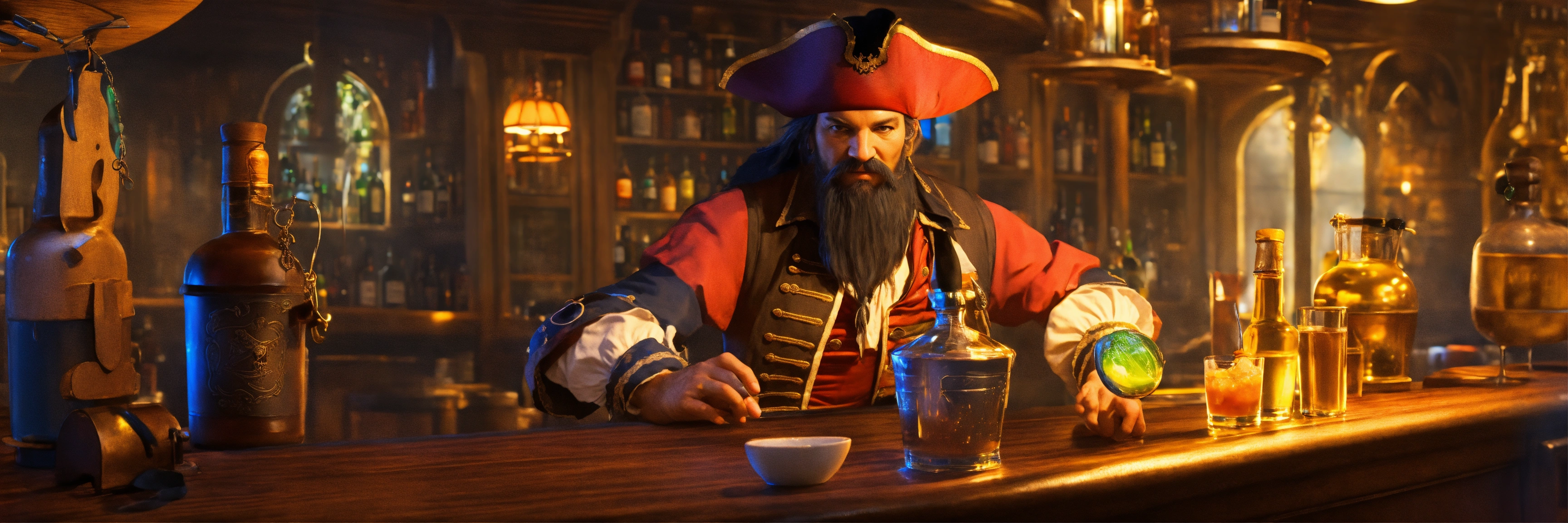 Lexica - Pirate Bartender old, 8k