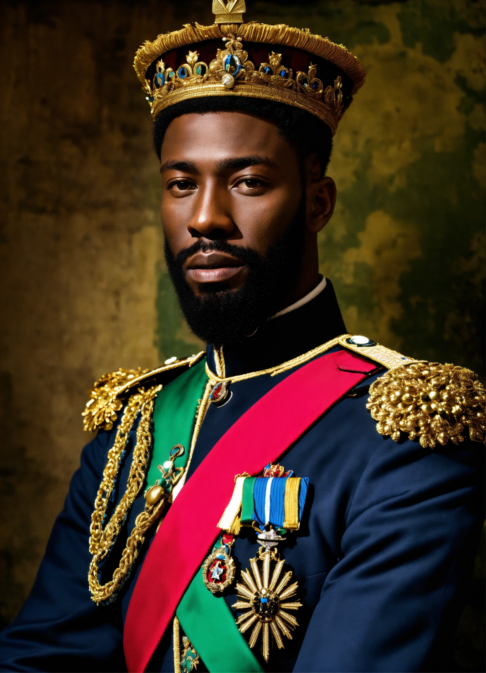 Lexica - A black king david in military uniform