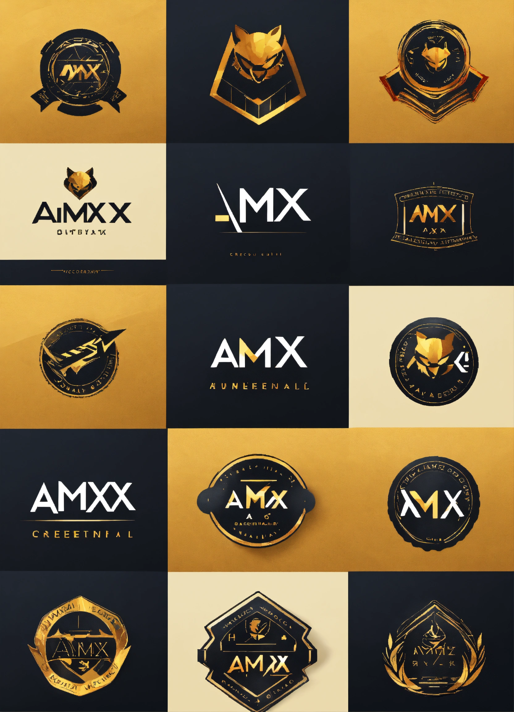 Lexica - Create a logo of the company "AMX", vector image 3x2