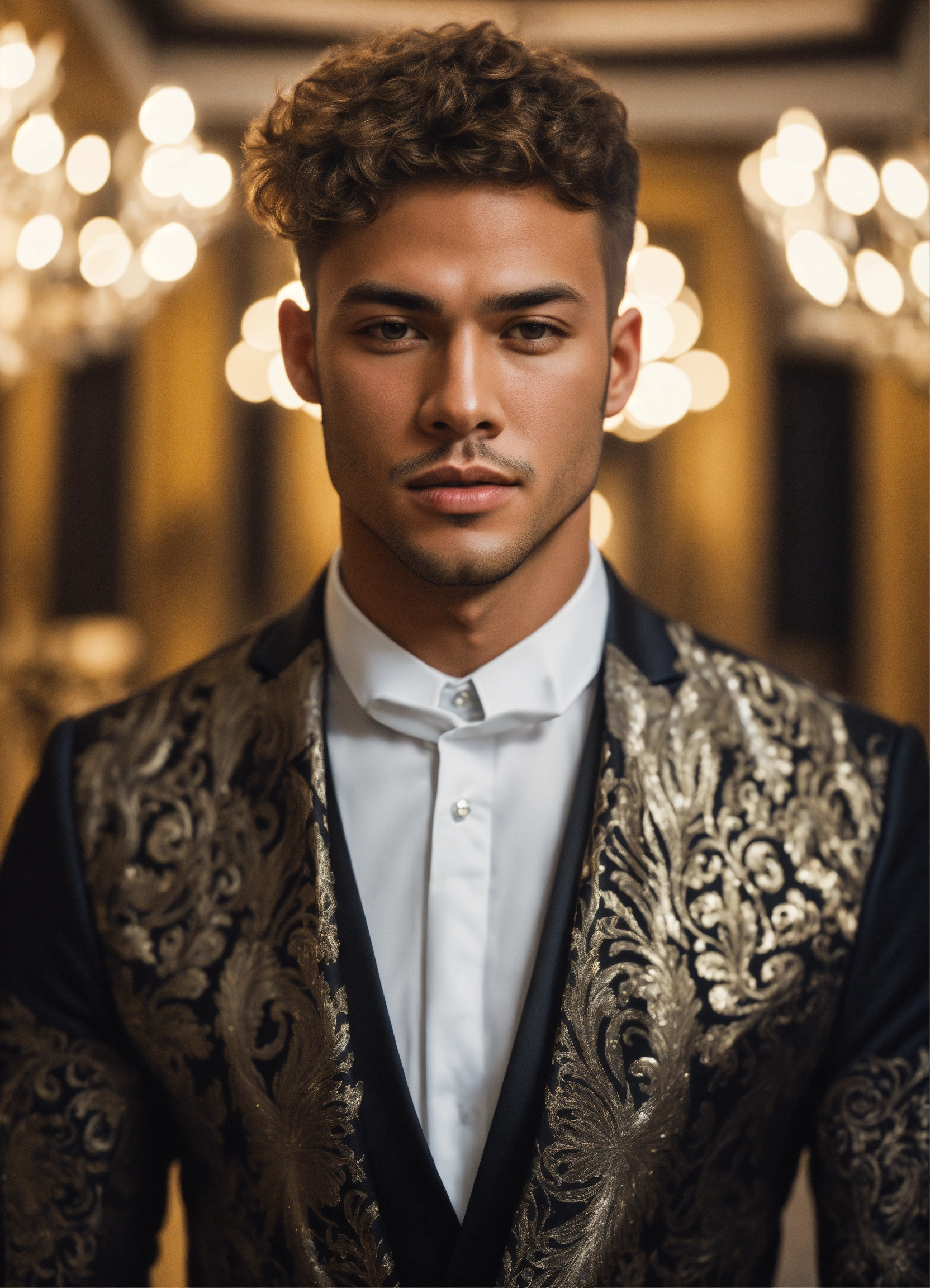 Lexica - Handsome hot mulatto man with light brown eyes, with short ...
