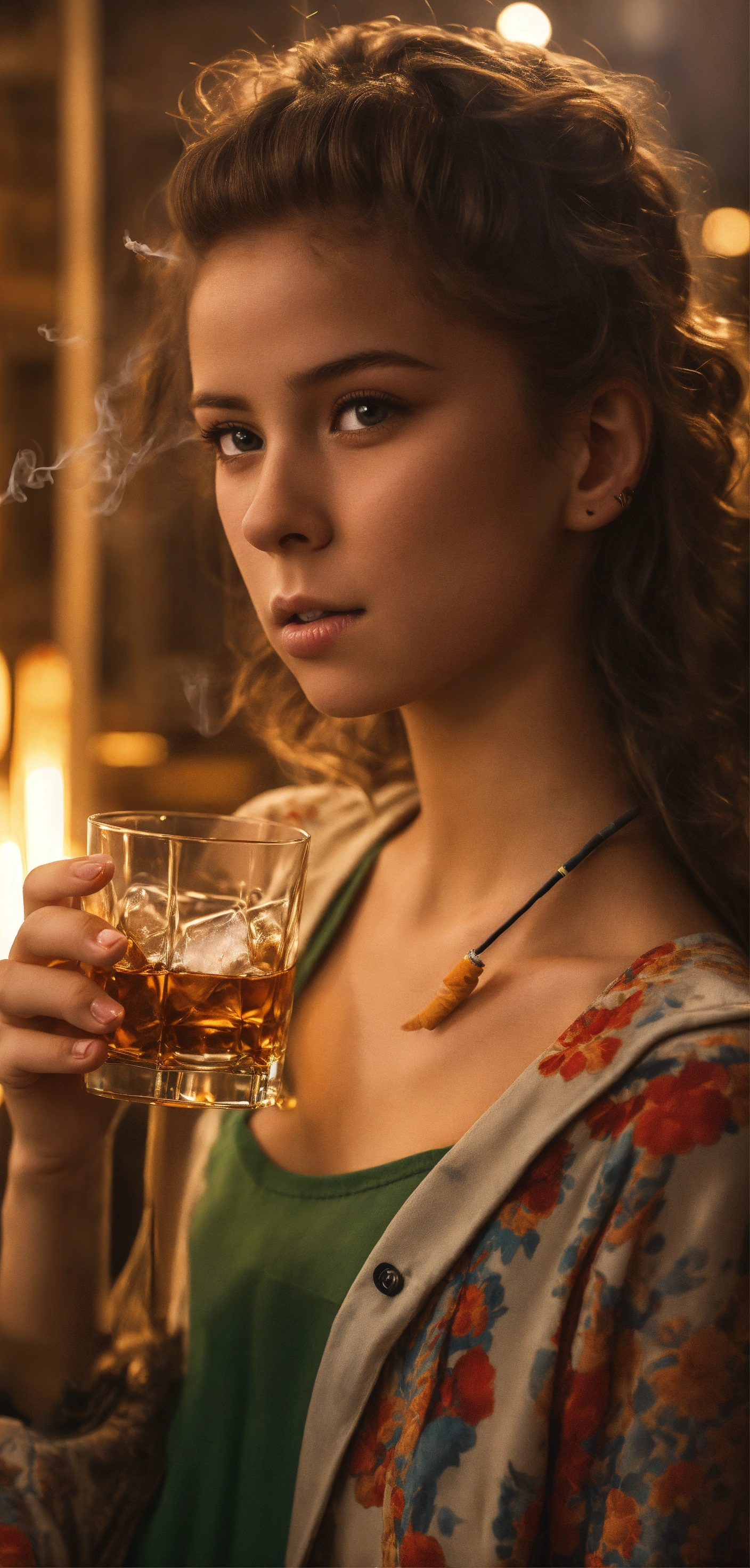 Lexica - A young girl with a cheeky look of disdain on her face. In one ...