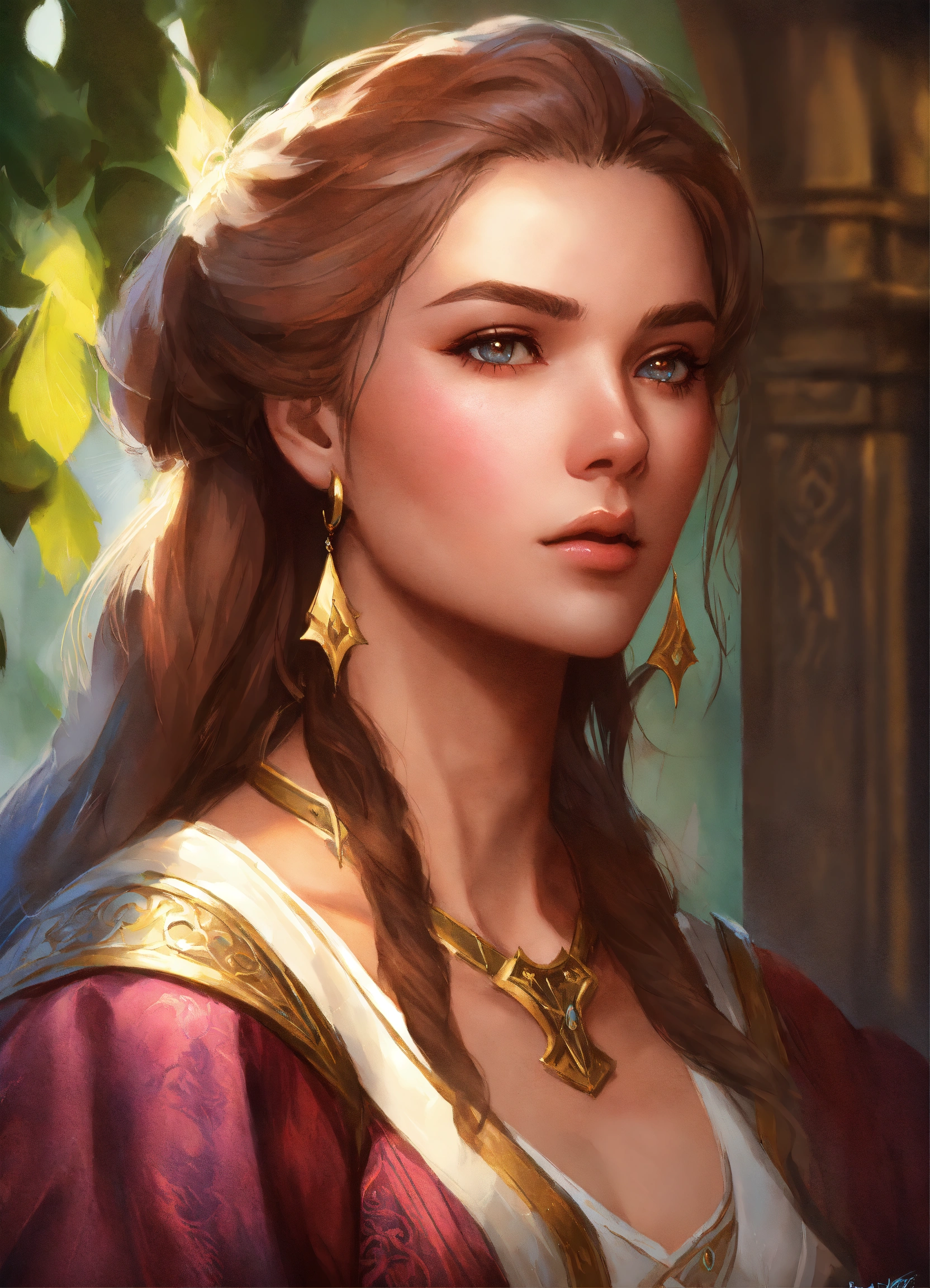 Lexica - A medieval noble royal lady, d & d, fantasy, portrait, highly ...