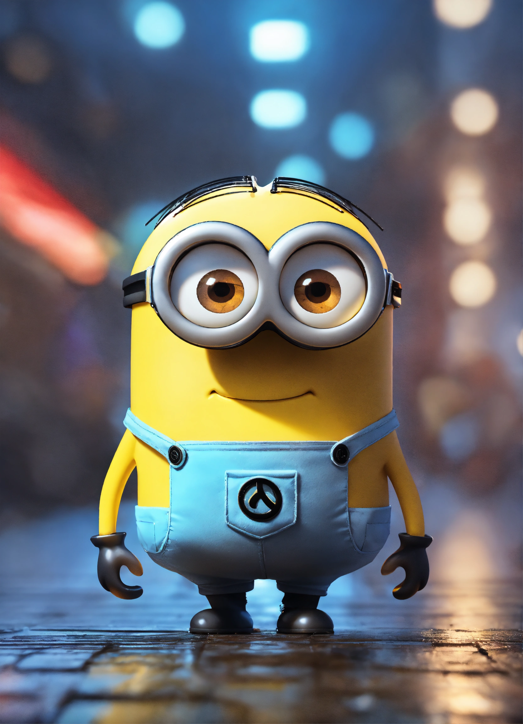 Lexica - 3D octopus style of minions in white color minimal details ...