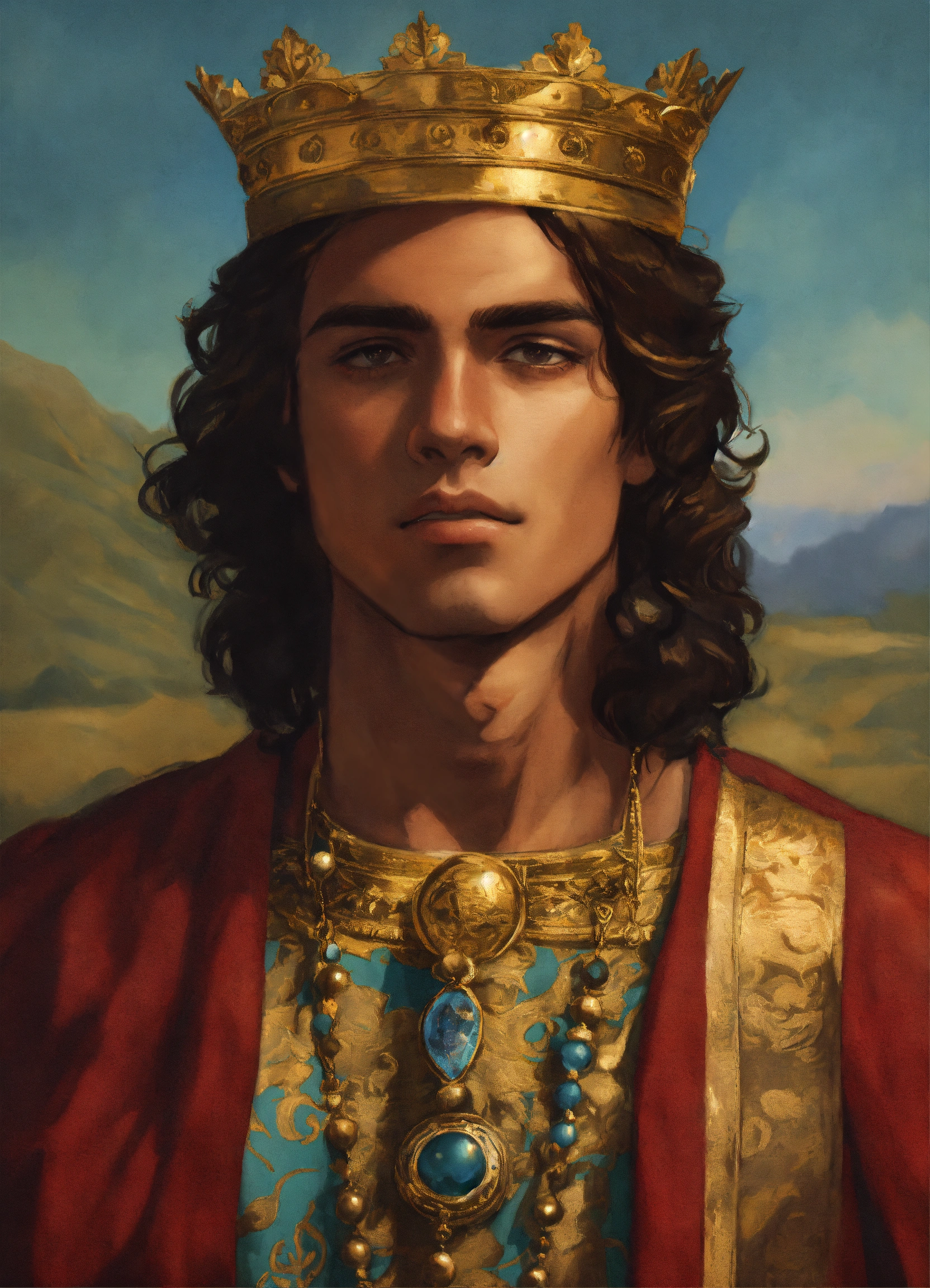 Lexica - Portrait of a young handsome king of the earth