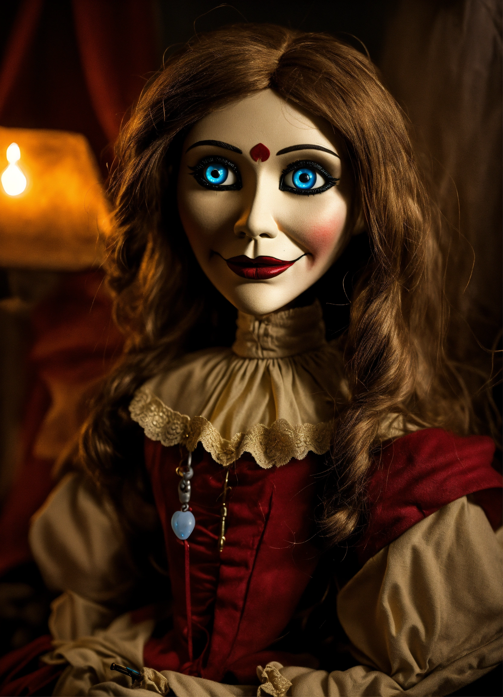 Lexica - The realistic-looking puppet of a lovely damsel is used as a ...