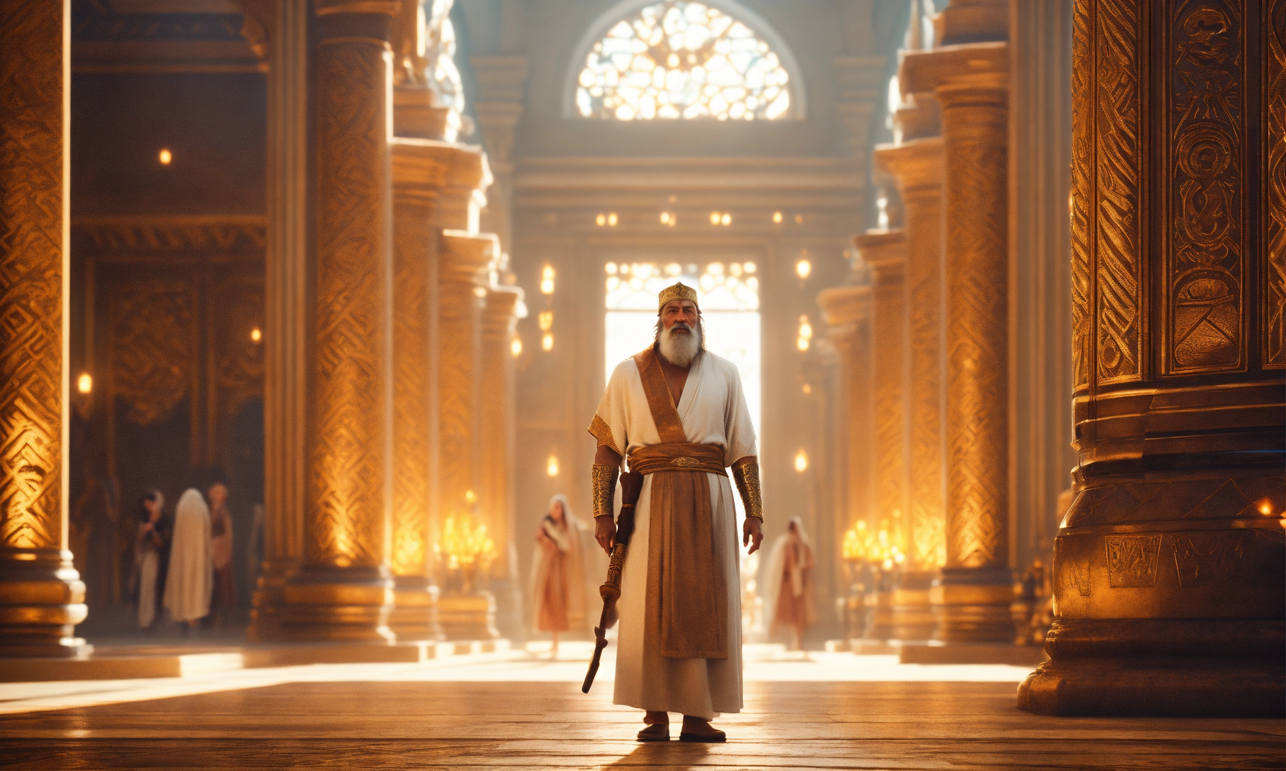 Lexica - Old Moses with his staff, Hebrew robes, talking to Pharaoh ...