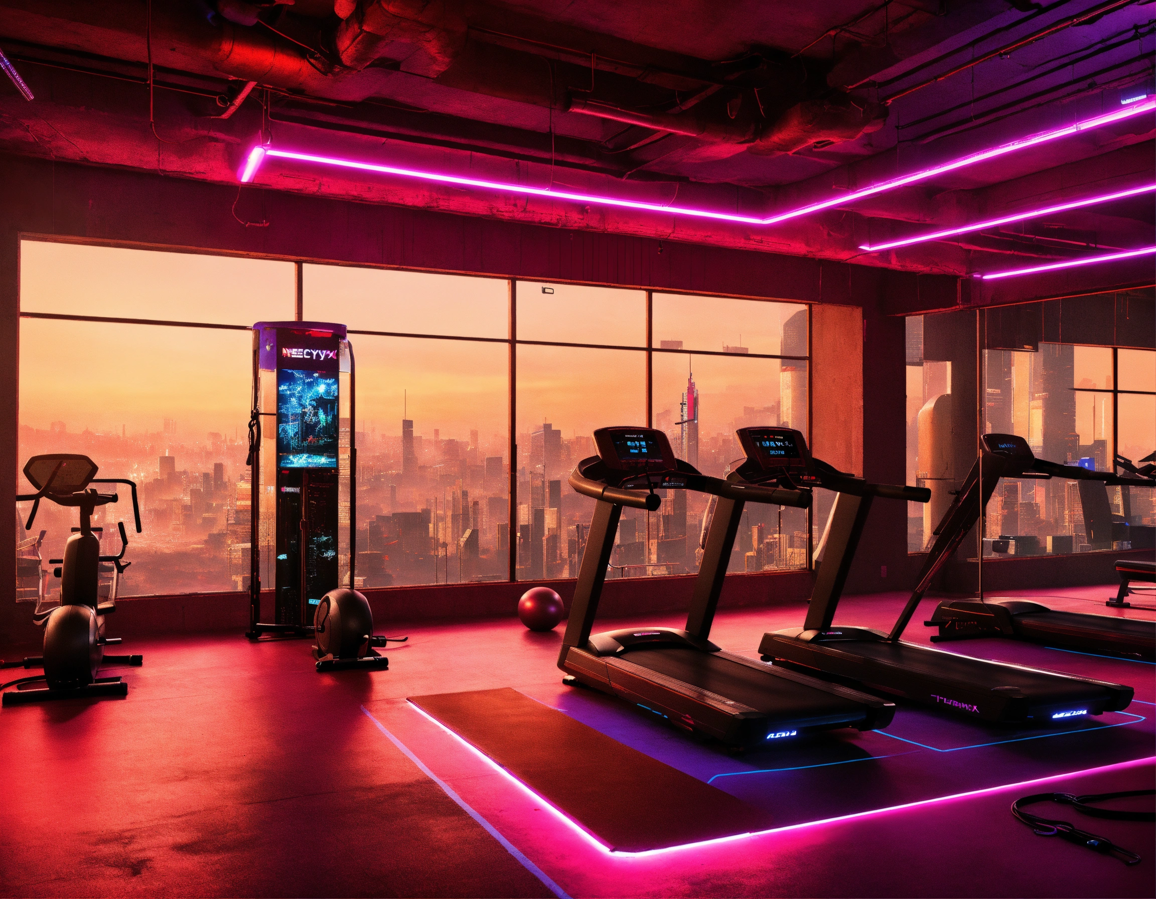 Lexica - Introducing the "NeonFlex Gym," a cutting-edge fitness ...