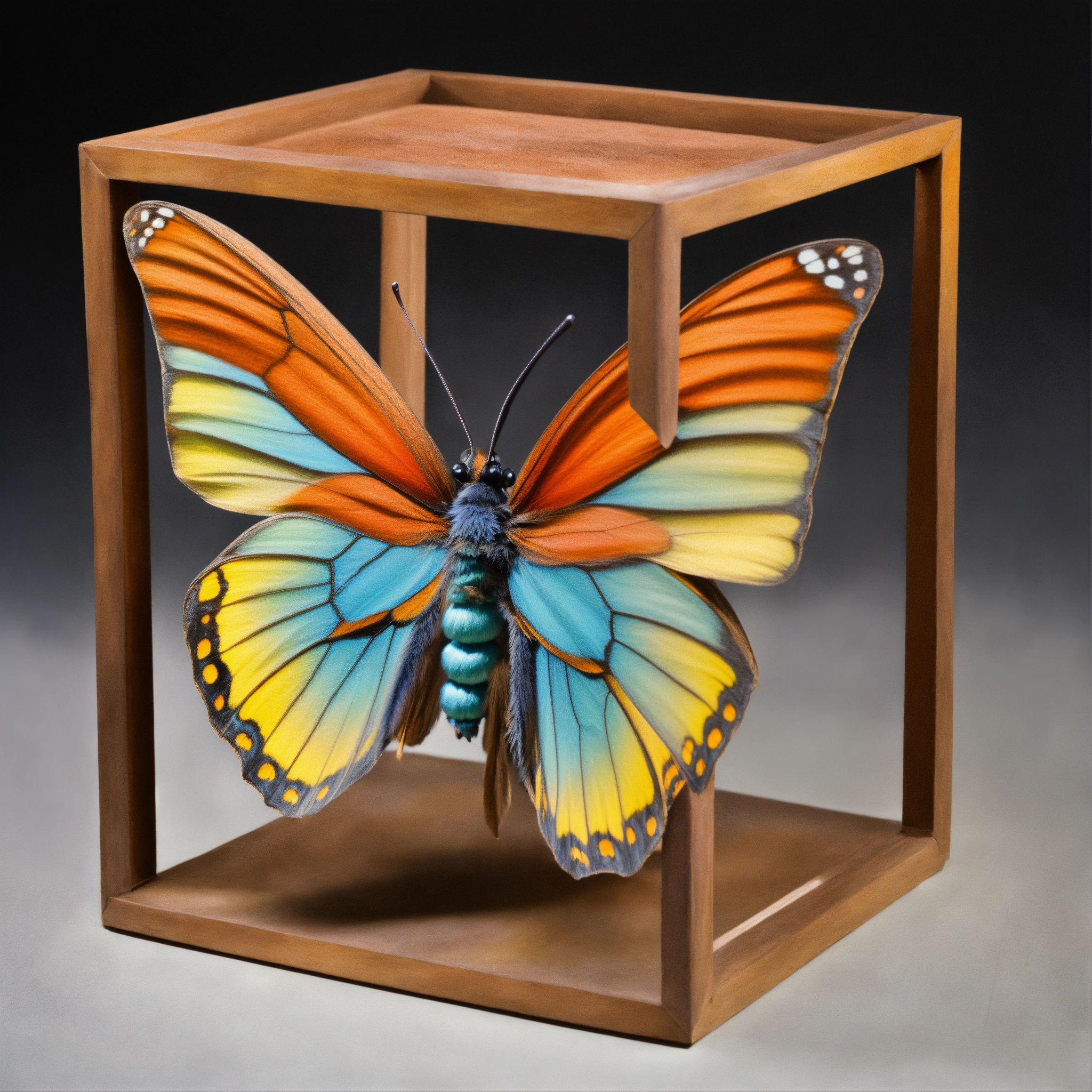 Lexica - A butterfly emerging from the cocoon in pastel drawing sculpture