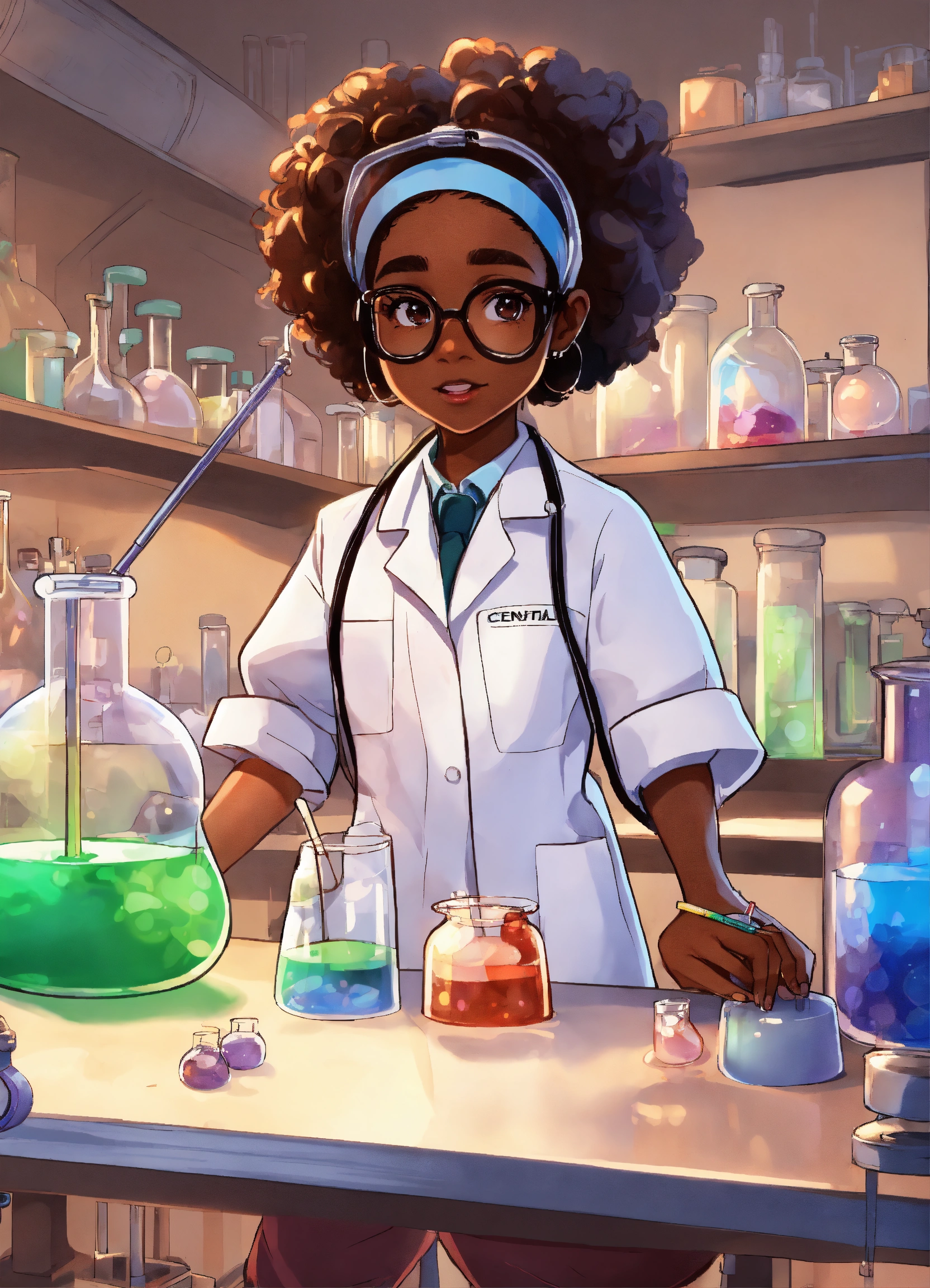 Lexica - Make me Cartoon of a little 10 year old African American dark ...