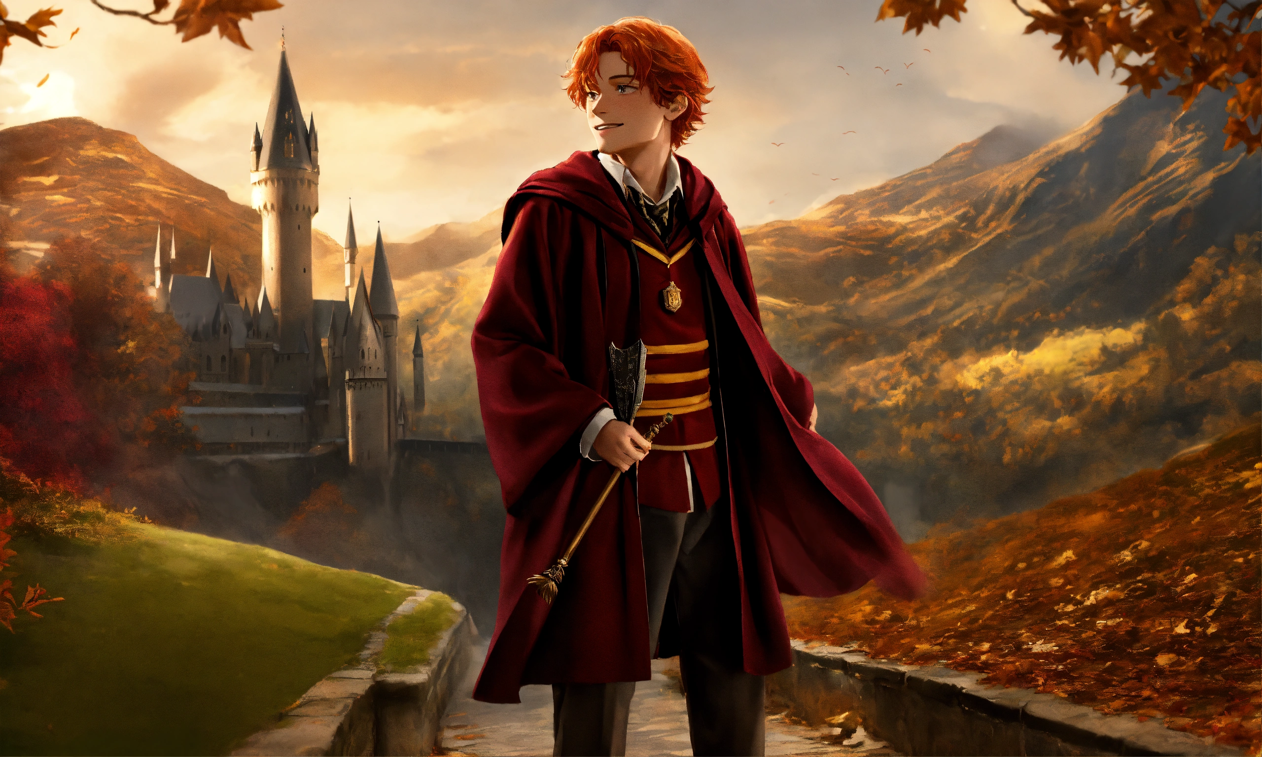 Lexica - Describe a photograph of a kind-hearted, red-haired young ...