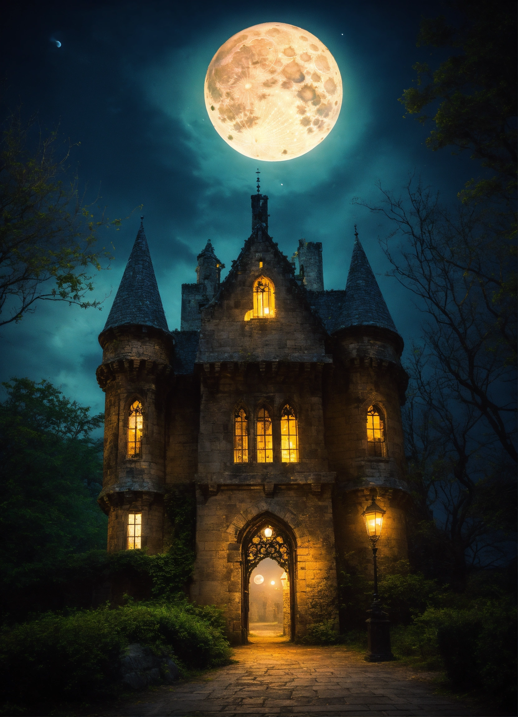 Lexica - A photo depicting exploring haunted castles, mysterious ...