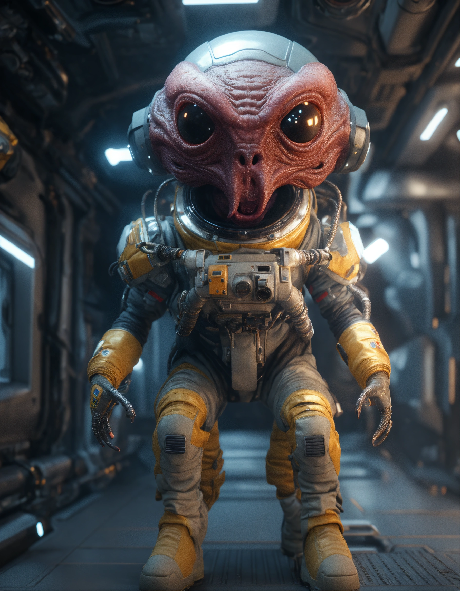 Lexica - 3d render, 3d, best quality, unreal engine, ugly alien ...
