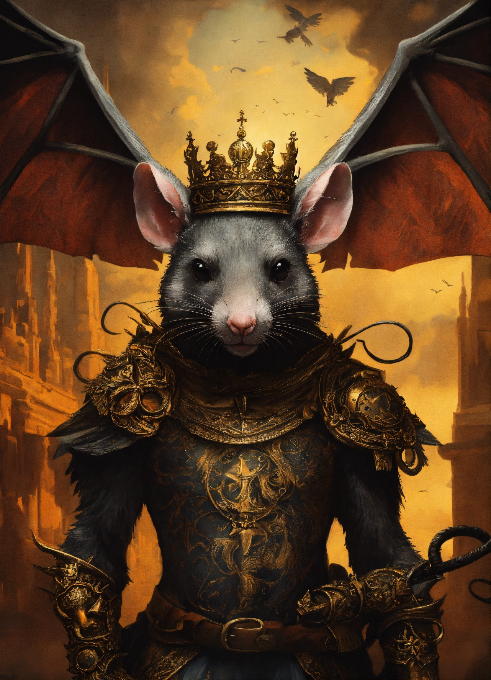 Lexica - A winged rat king tattoo symbolizing wisdom.