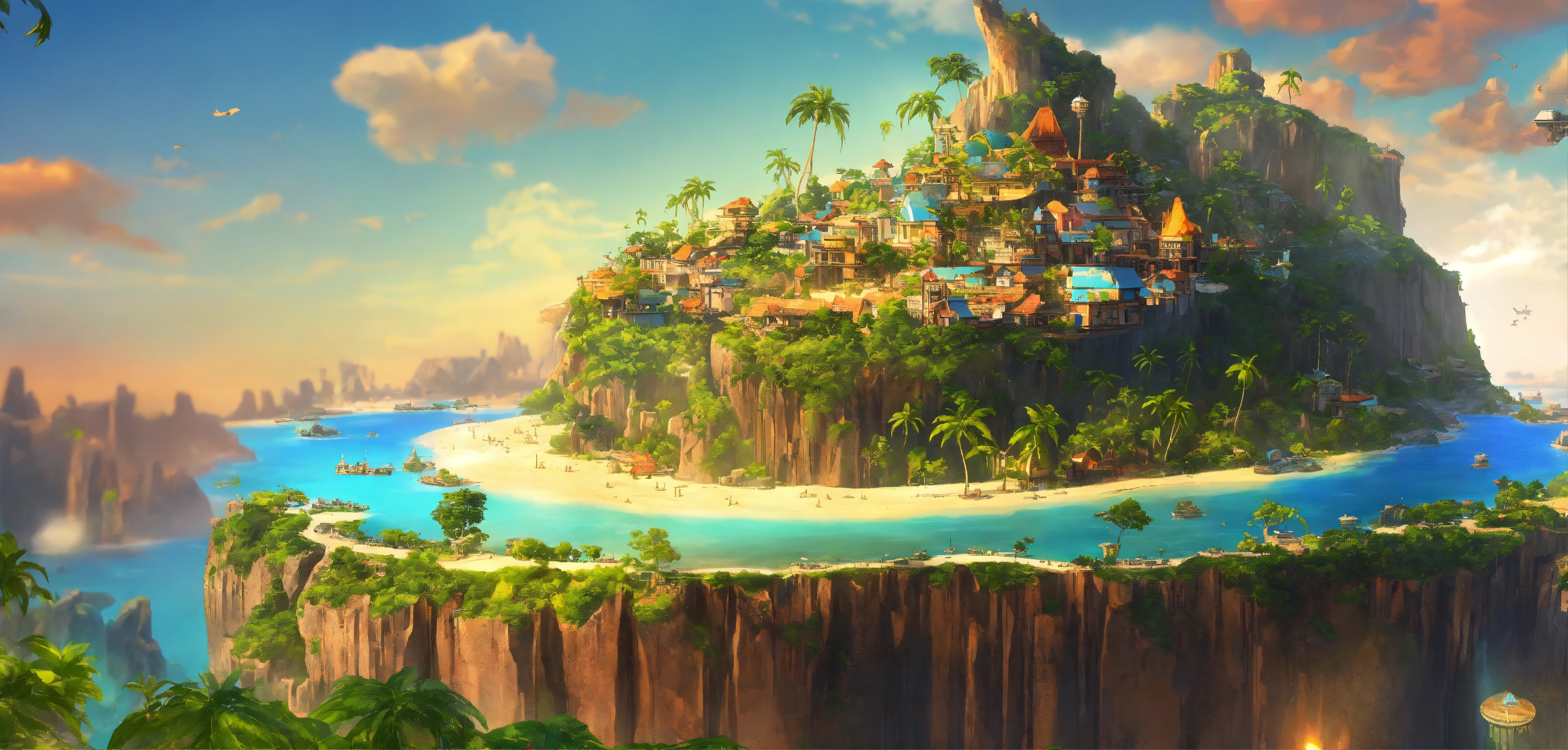 Lexica - Many small tropical islands growing on top of massive rocks ...