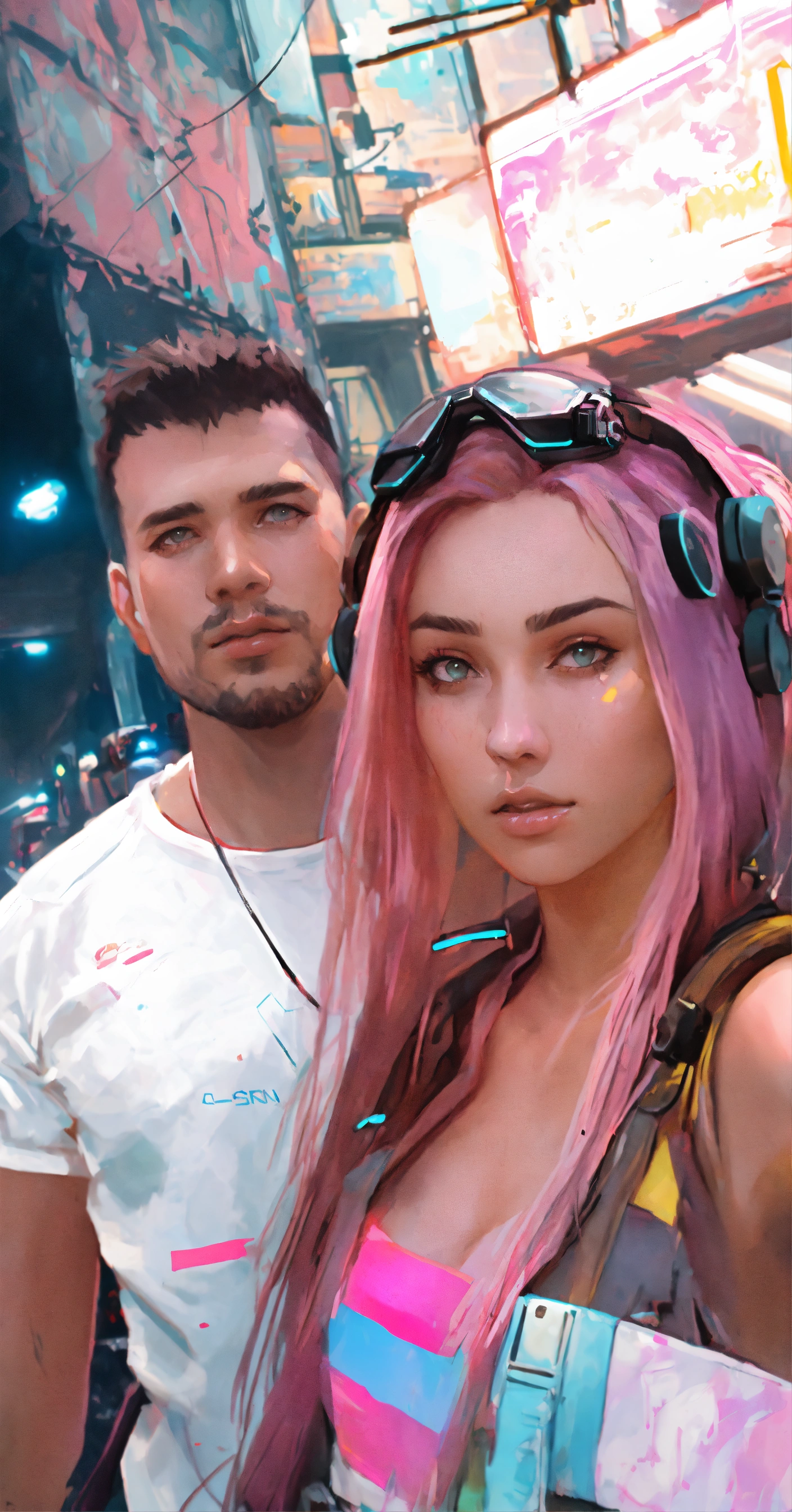 Lexica - Yberpunk futuristic neon operator, by ismail inceoglu dragan ...