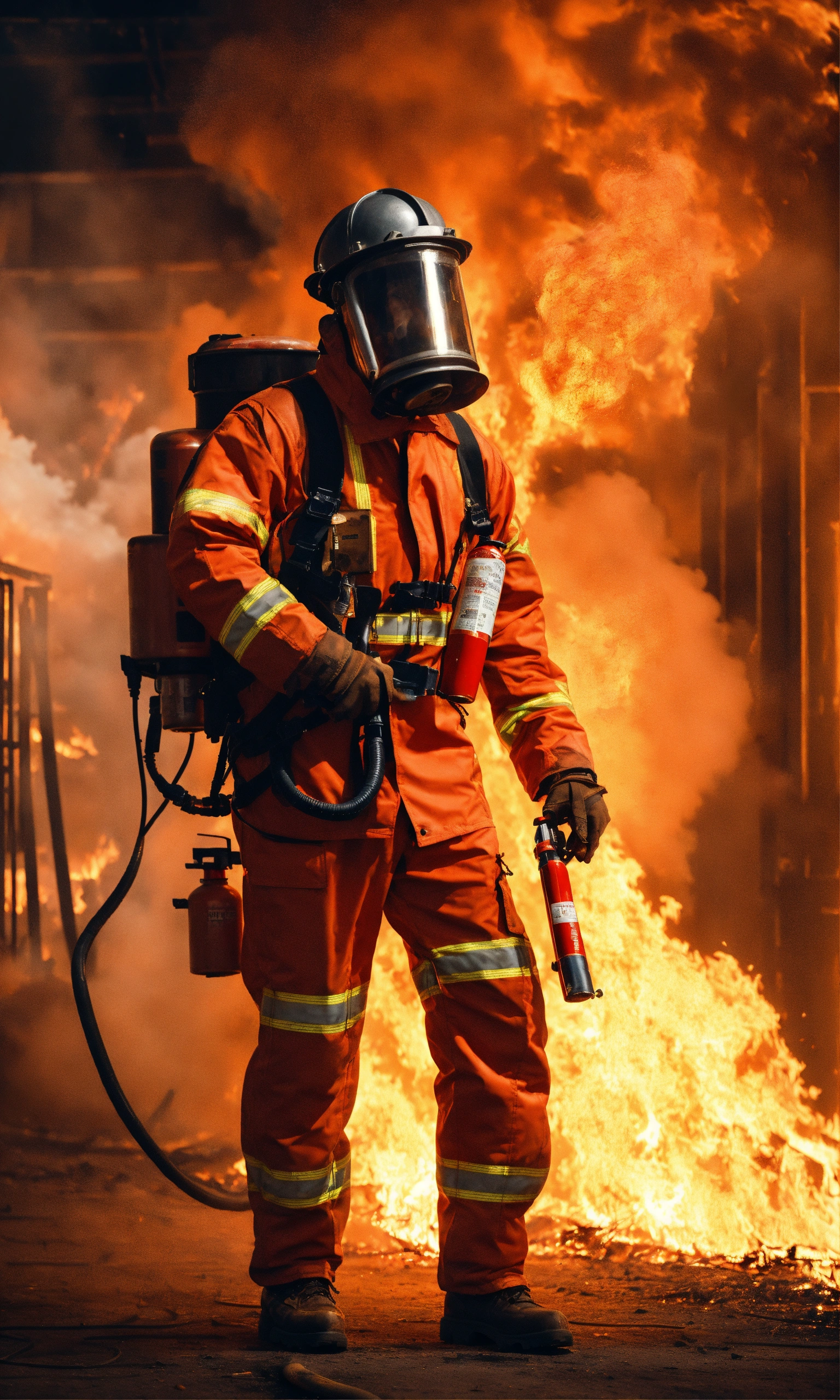 Lexica - This picture captures a person wearing a safety suit and ...