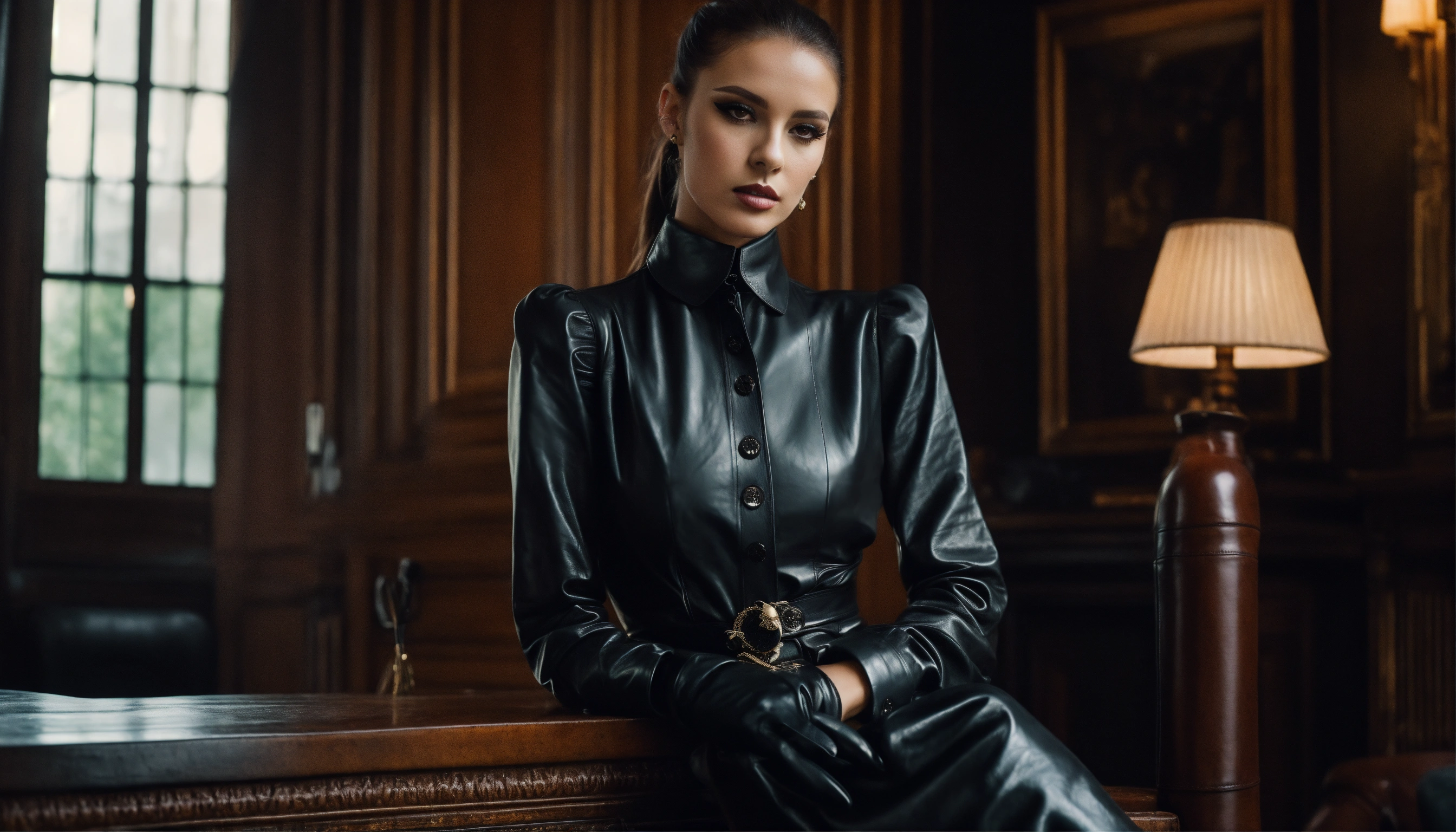 Lexica - Stunning french seductress woman fashion model sitting ...