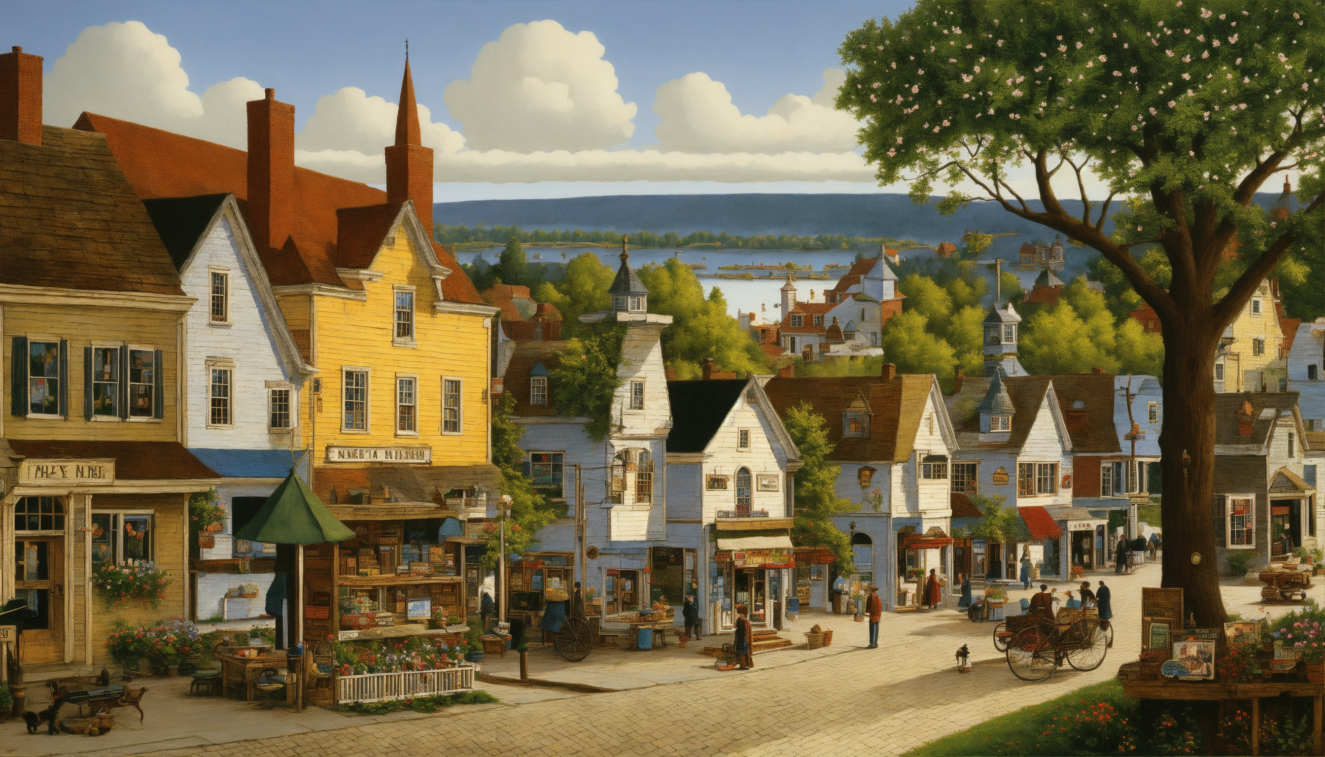 Lexica - Town in spring by charles wysocki