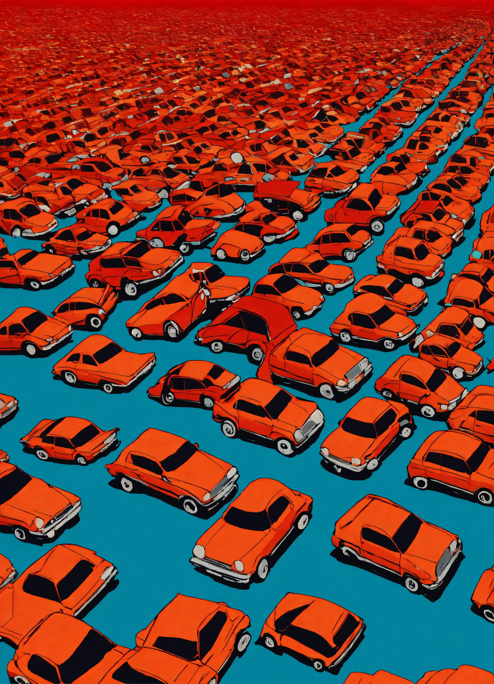 Lexica - Driving a car in gridlock, but the other cars are swerving out ...