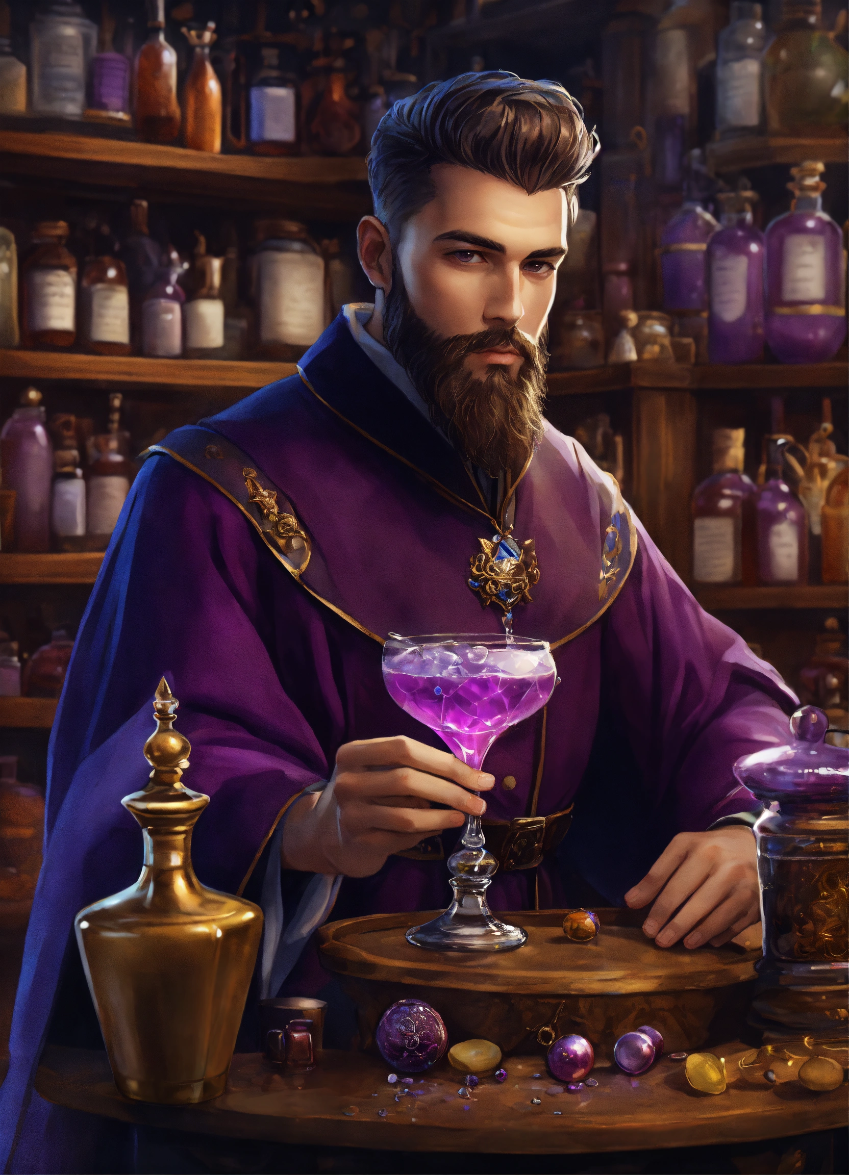 Lexica - Photorealistic picture of a young handsome wizard with short ...