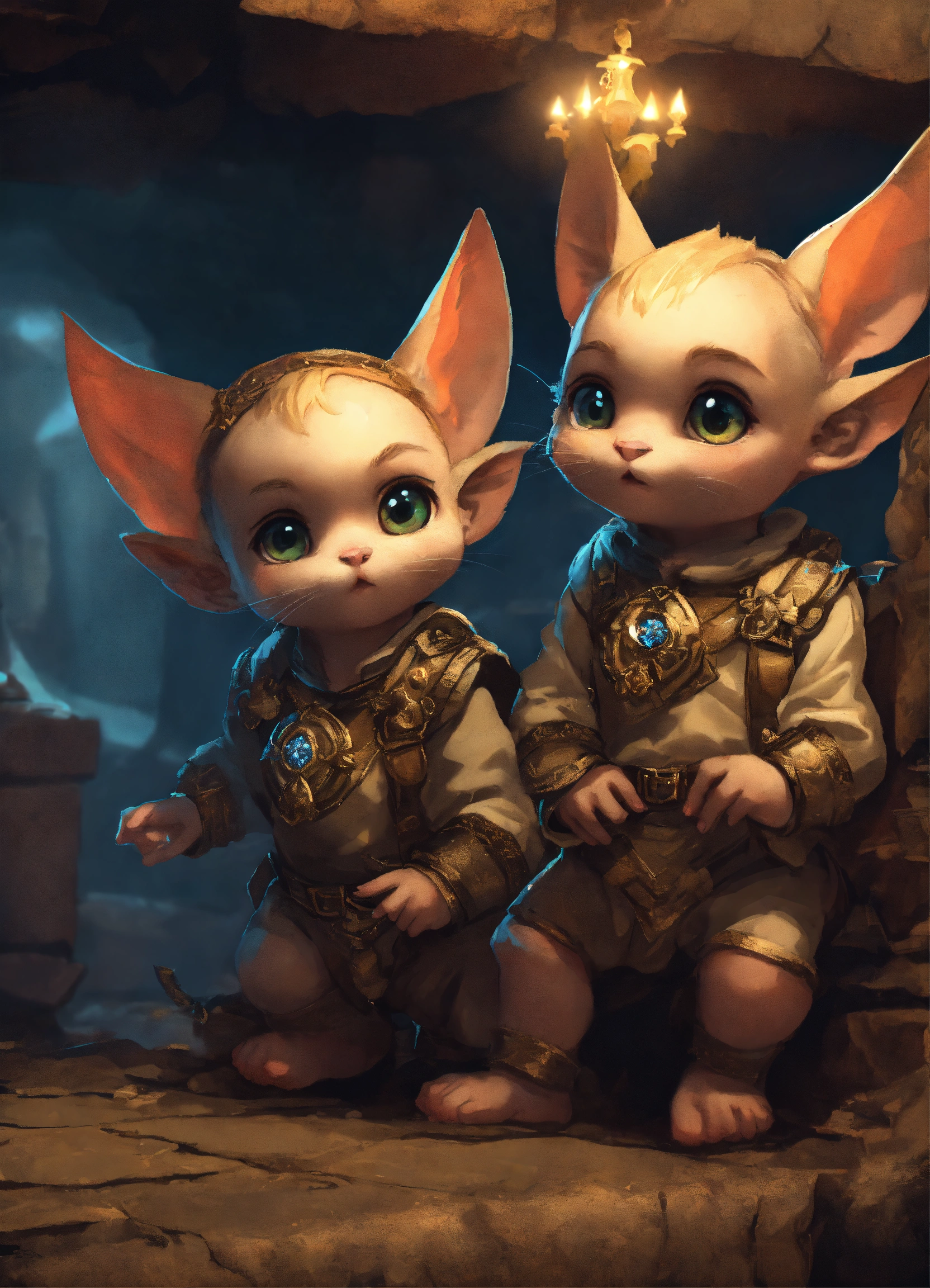 Lexica - Cute gargoyle toddlers, dnds, with diamond pupils, underground ...