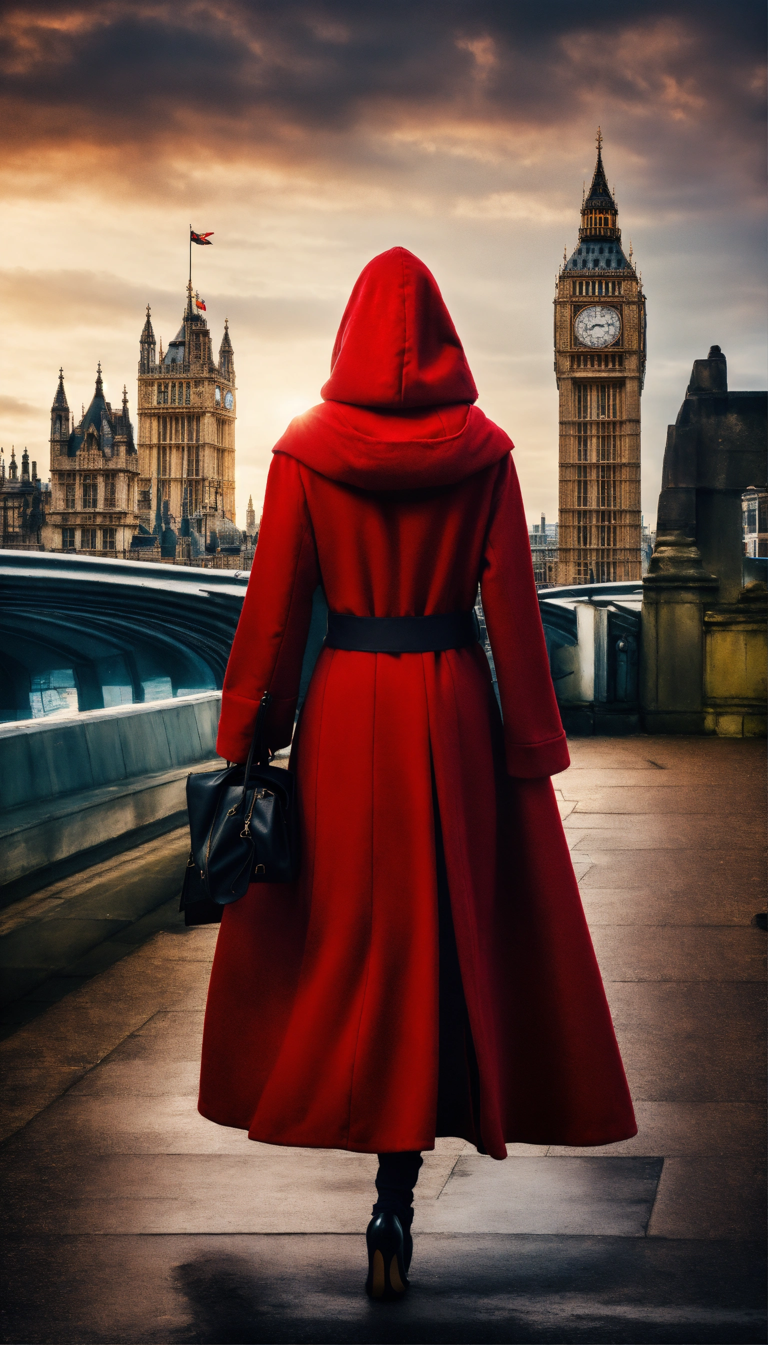 Lexica - Blonde woman in hooded red cloak, plus brunette MI6 agent ...