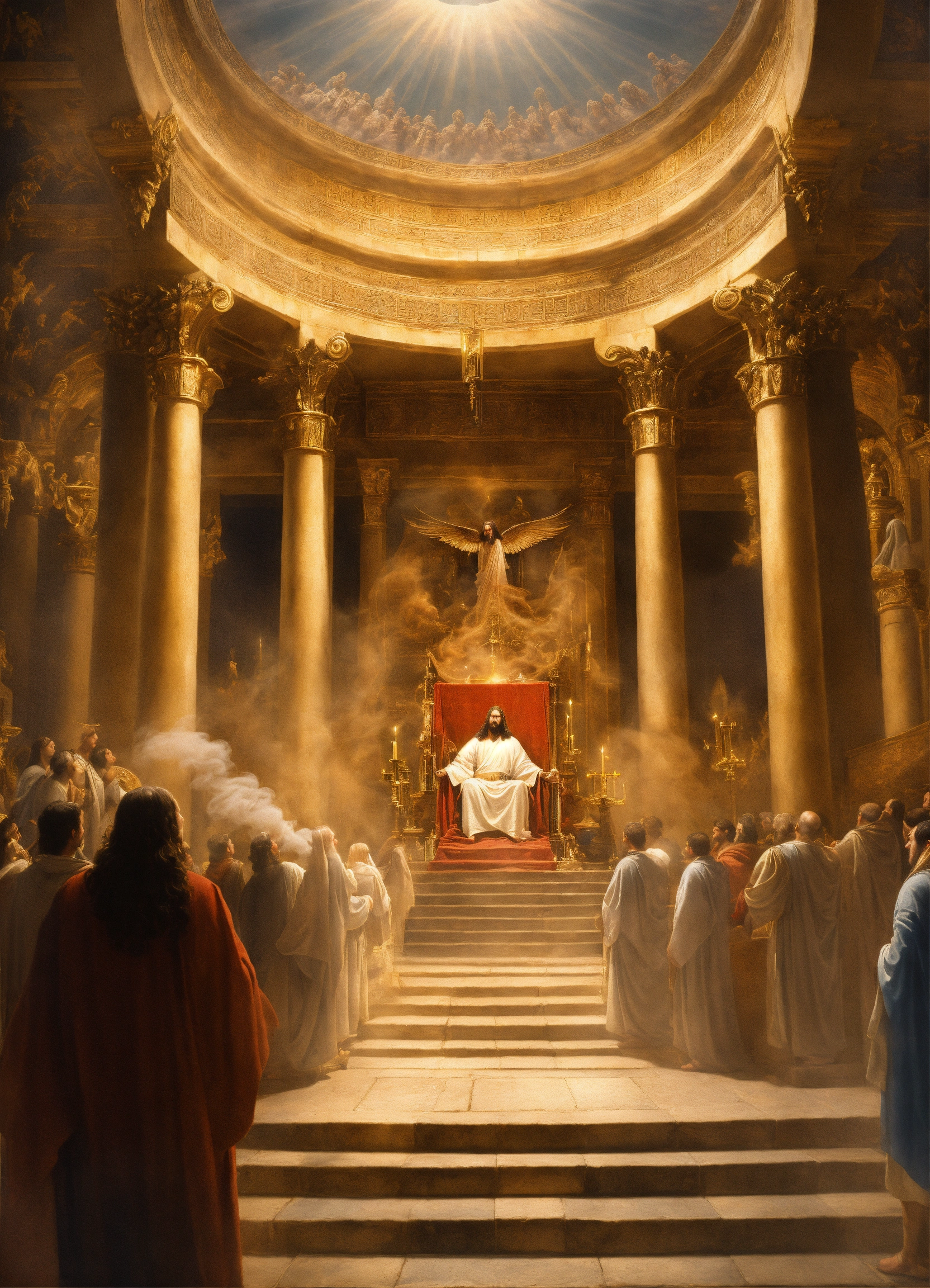 Lexica - Jesus Christ high and exalted and seated on a throne and the ...