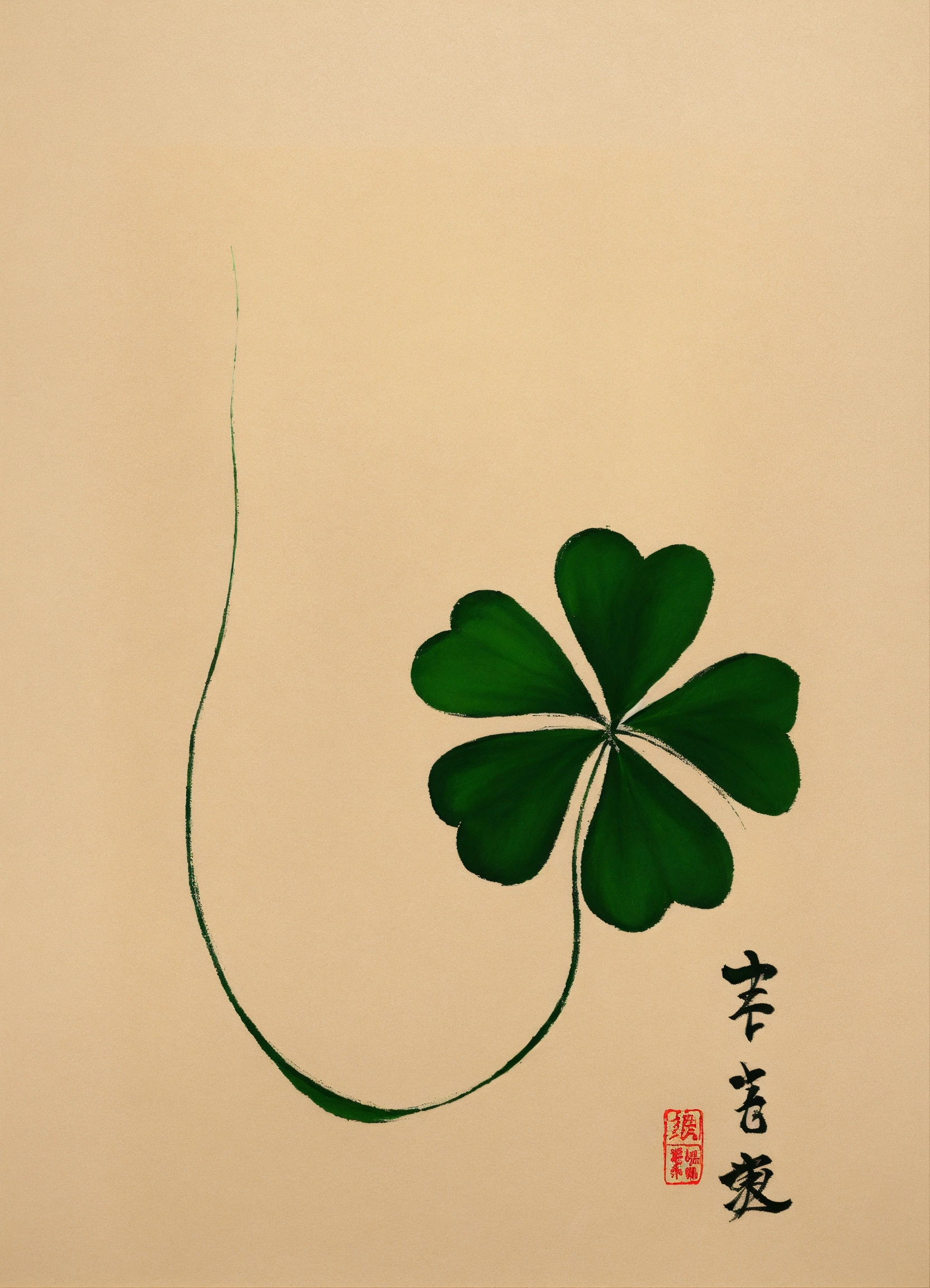 Lexica - Single line Sumi-e (墨絵) painting, minimalistic single line ...