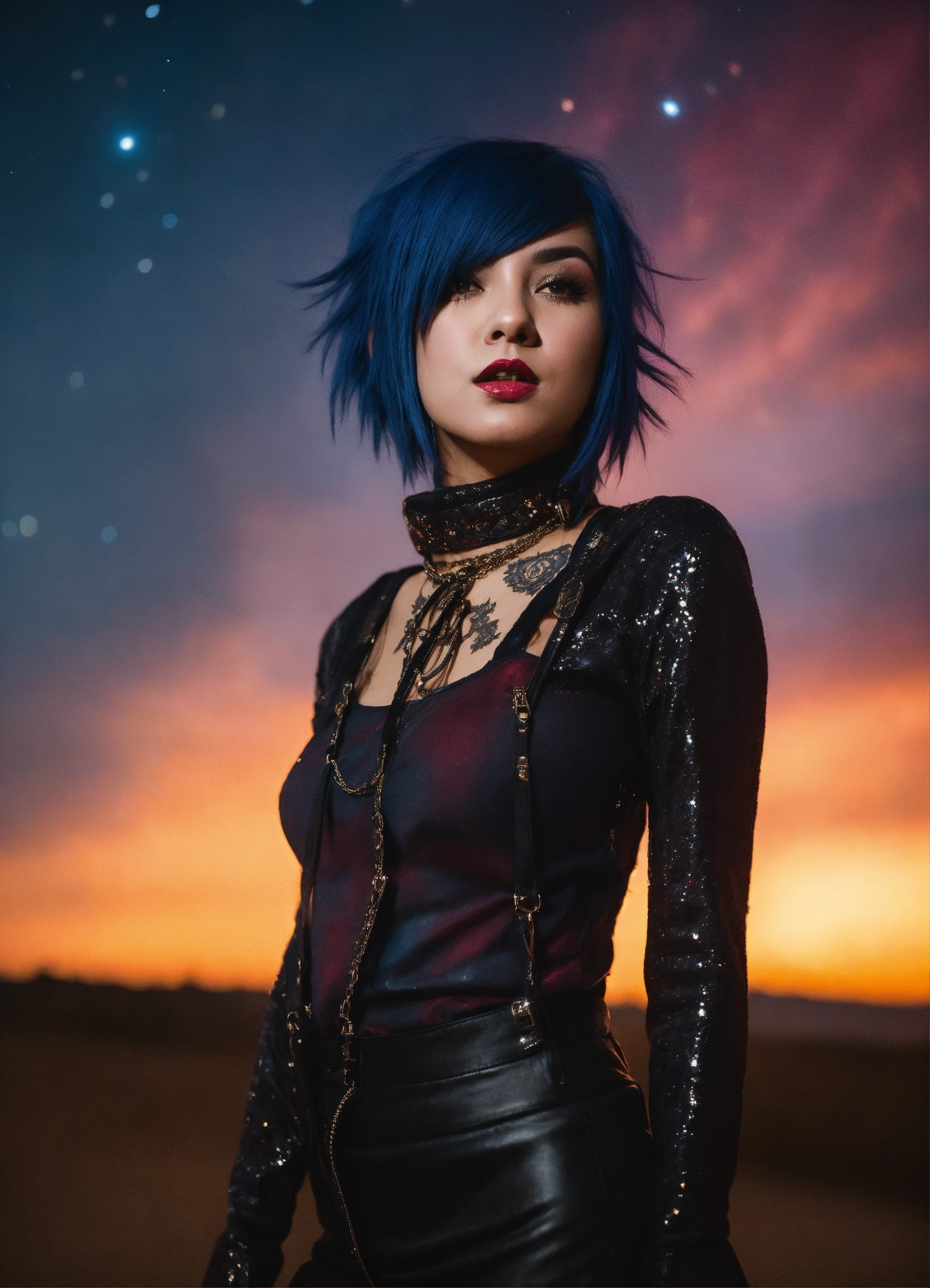 Lexica A Real Photo Of A 35 Year Real Naughty Emo Girl She Wears Stockings She Looks With