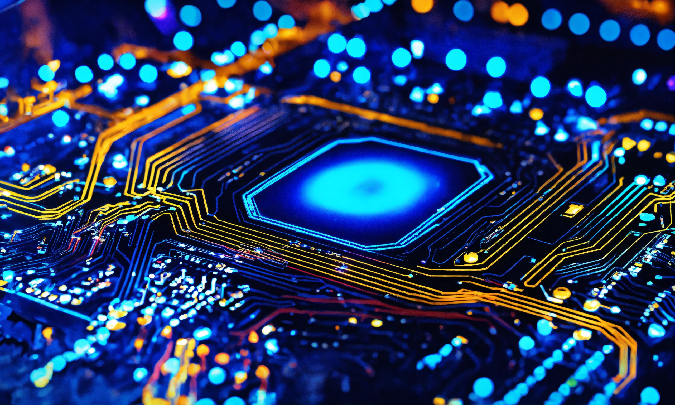 Lexica - Hi tech electronic circuit blue cosmos