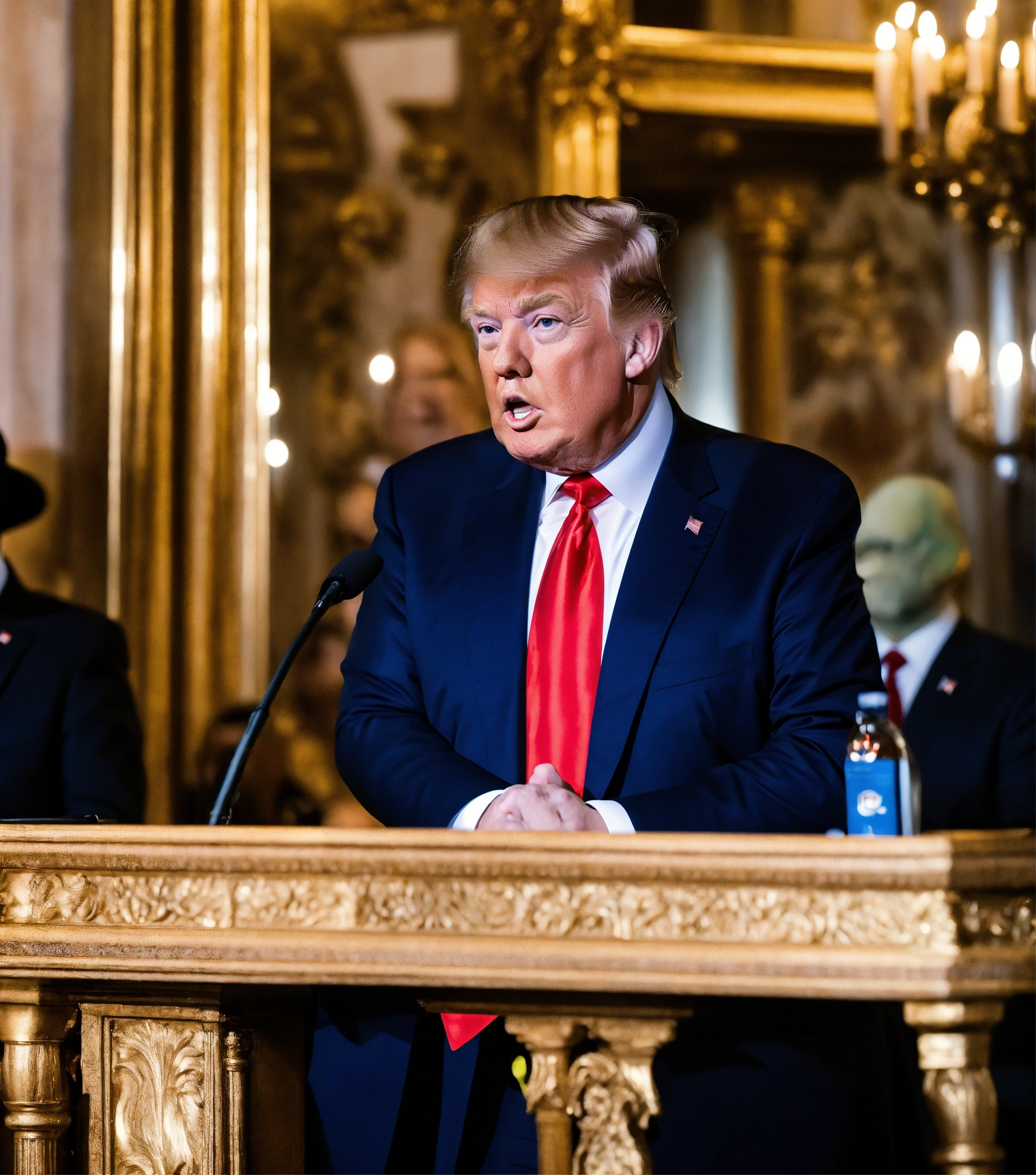 Lexica - Donald trump asking a question