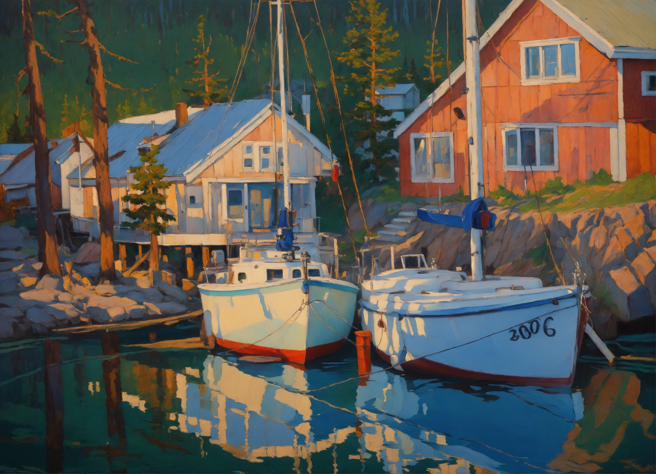 Lexica - Ocean, seashore, gaspé cliff, labrador landscape, rpg style ...