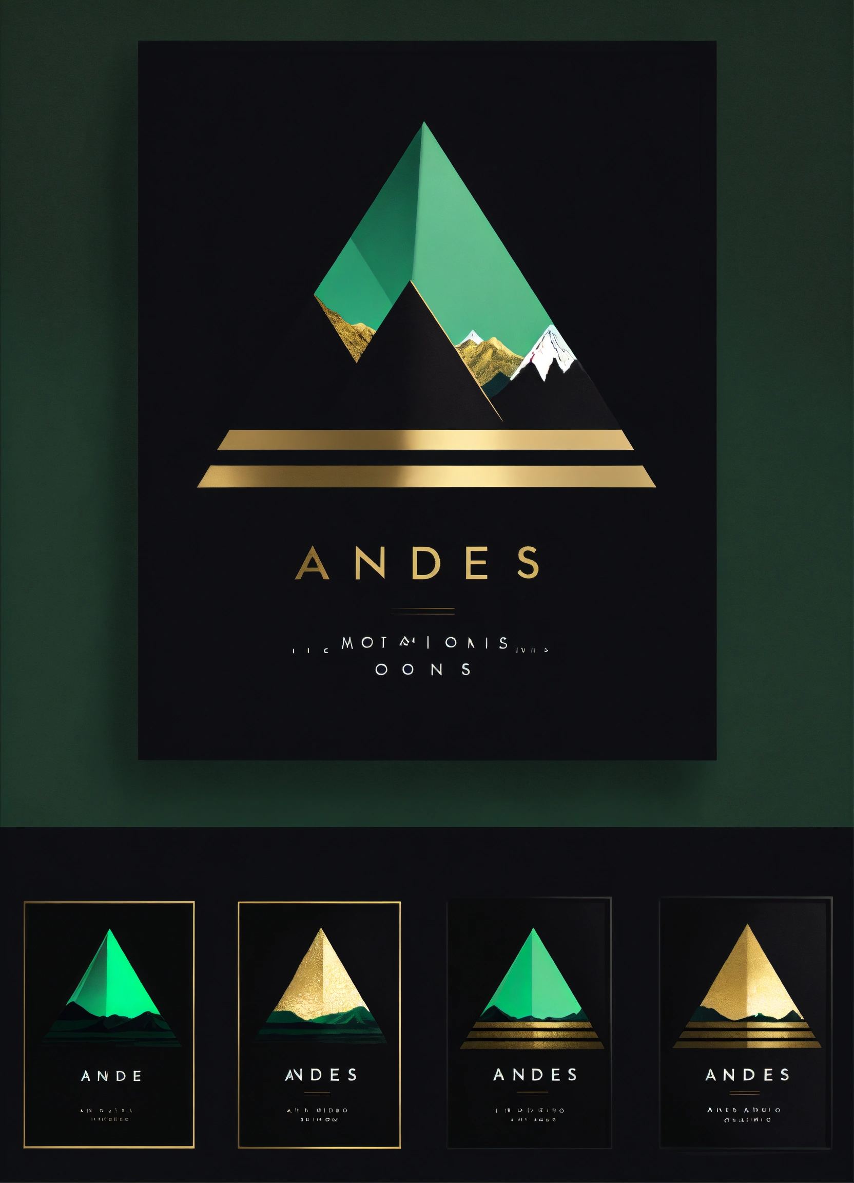 Lexica - I created a brand called "Andes Mons". The logo must contain 3 ...
