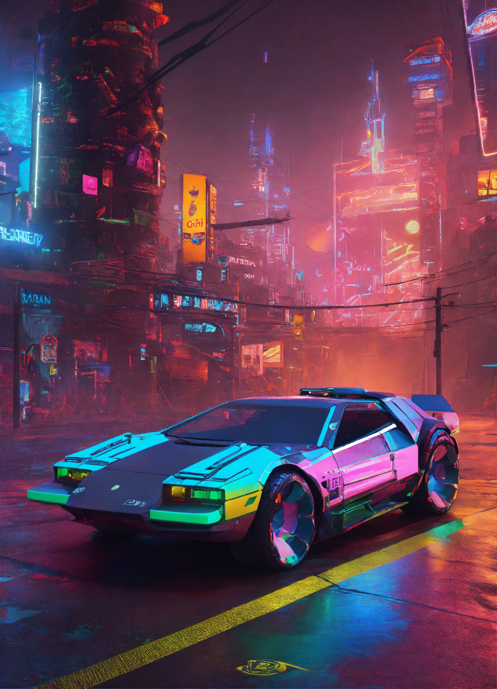 Lexica - Cyber punk cars 3d