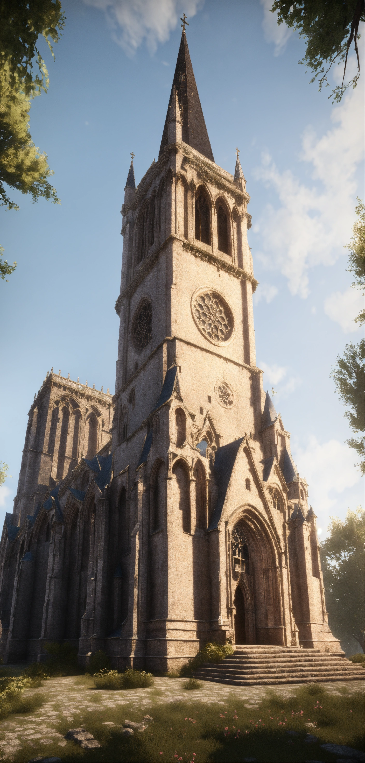 Lexica - A french gothic church of the 13th century, with a rosace on ...