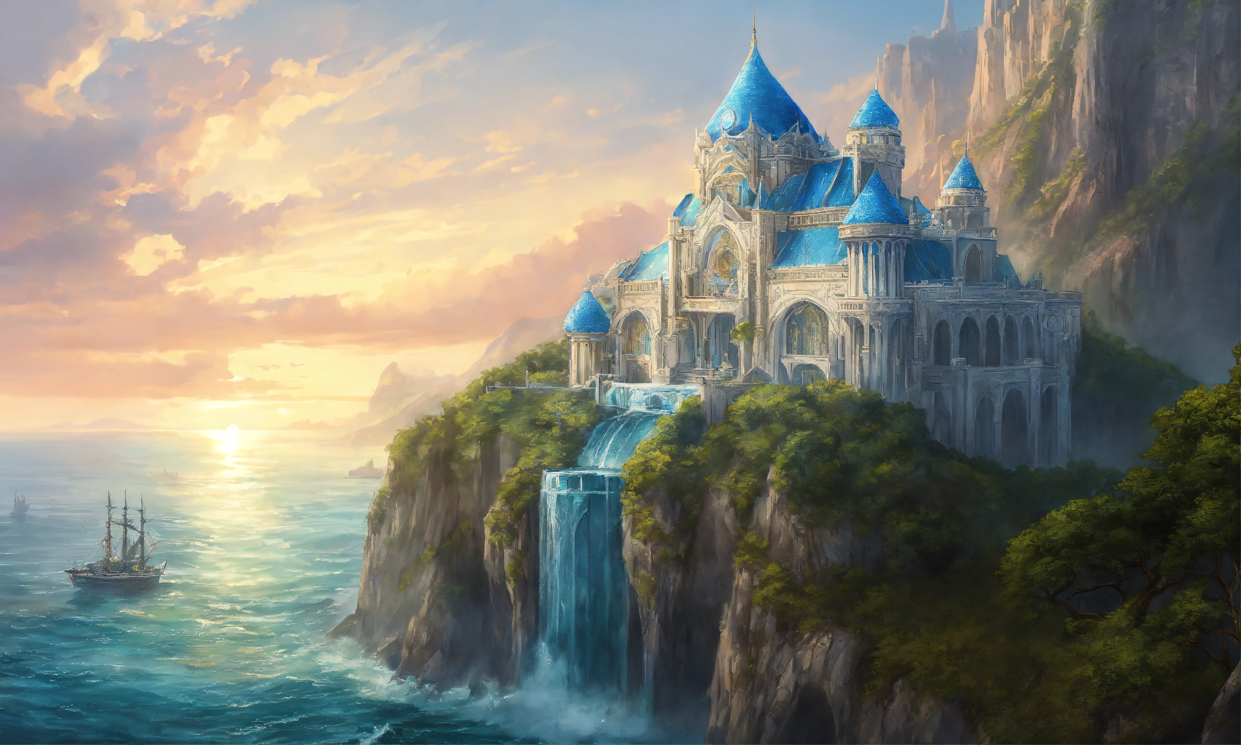 Lexica - Drawing of the full image of an elegant white high elf sci fi ...