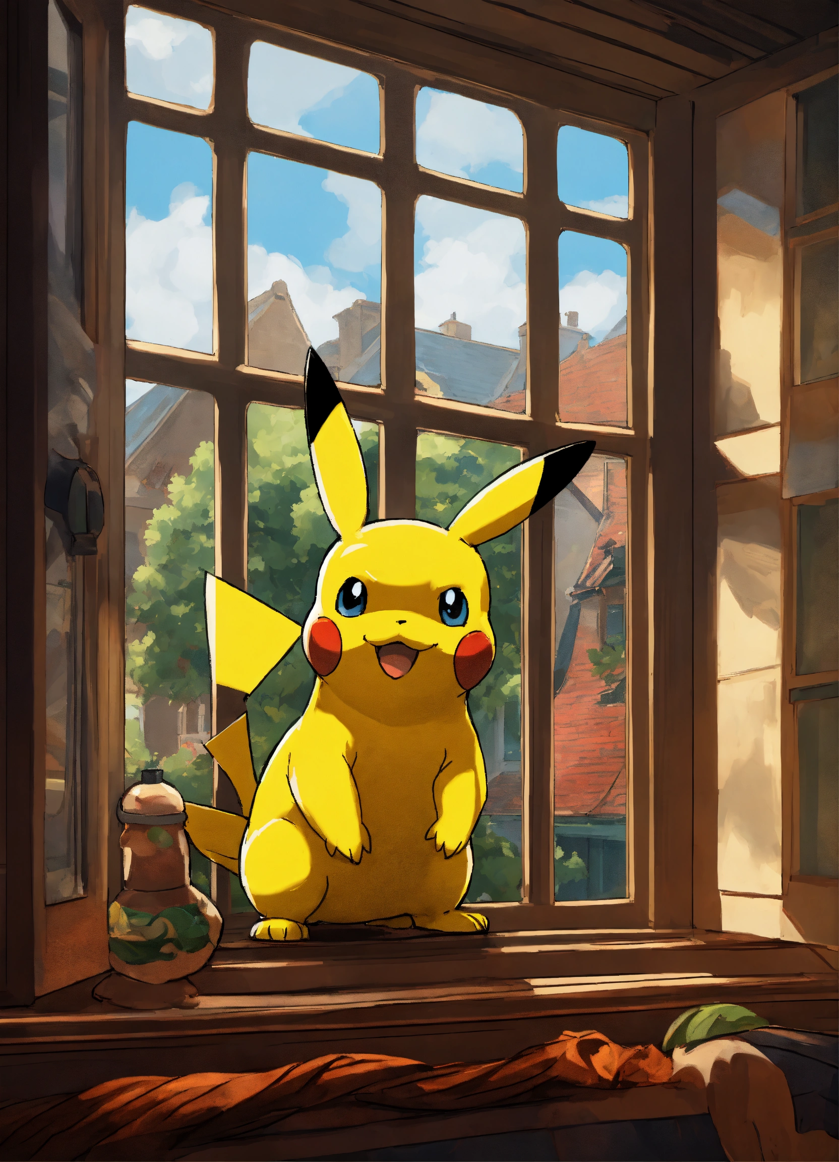 Lexica - In the style of the Dutch masters a Pokémon standing by the ...