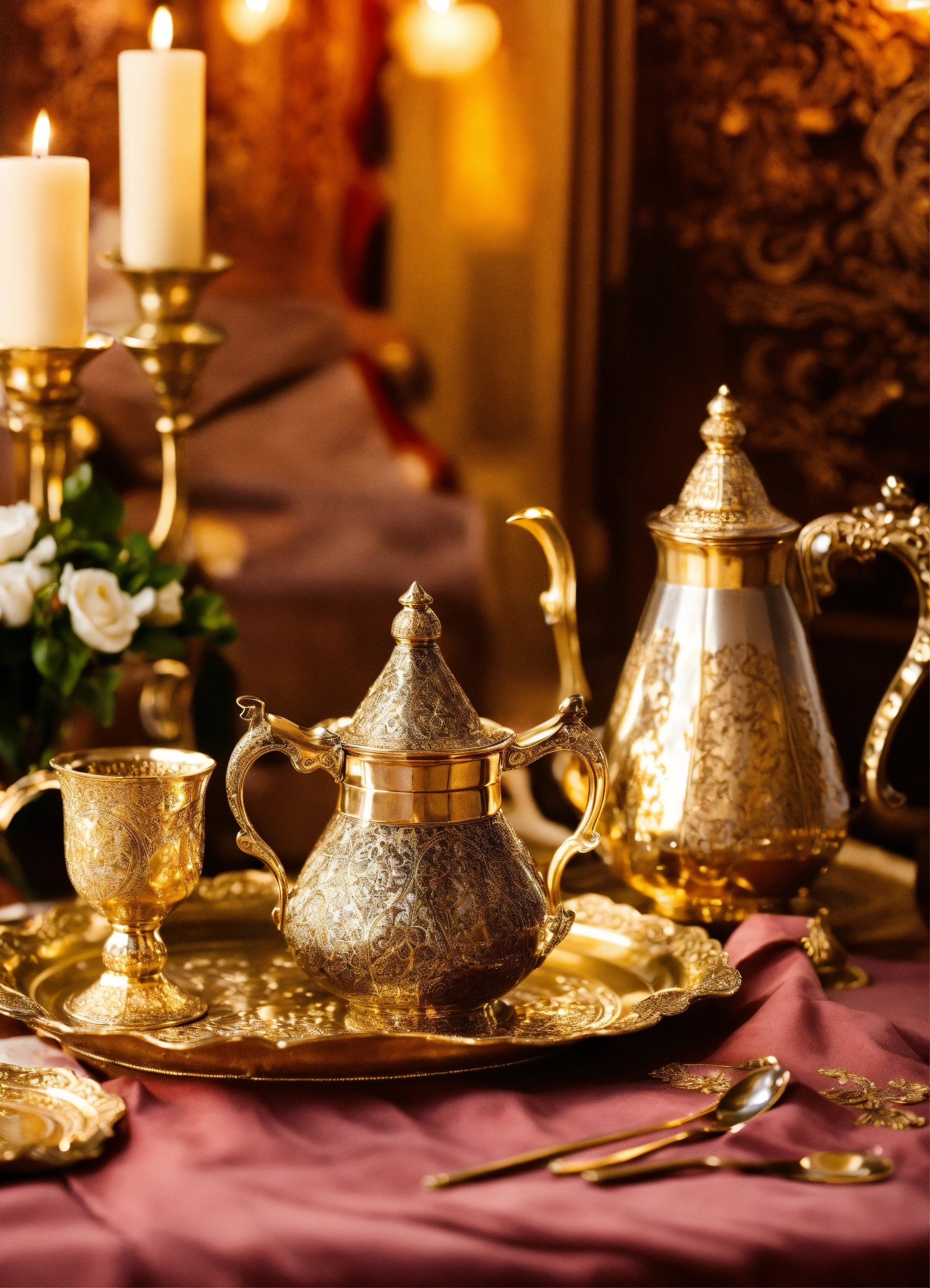 Lexica - Airplane Arabic coffee pot set with dates and laban on table ...