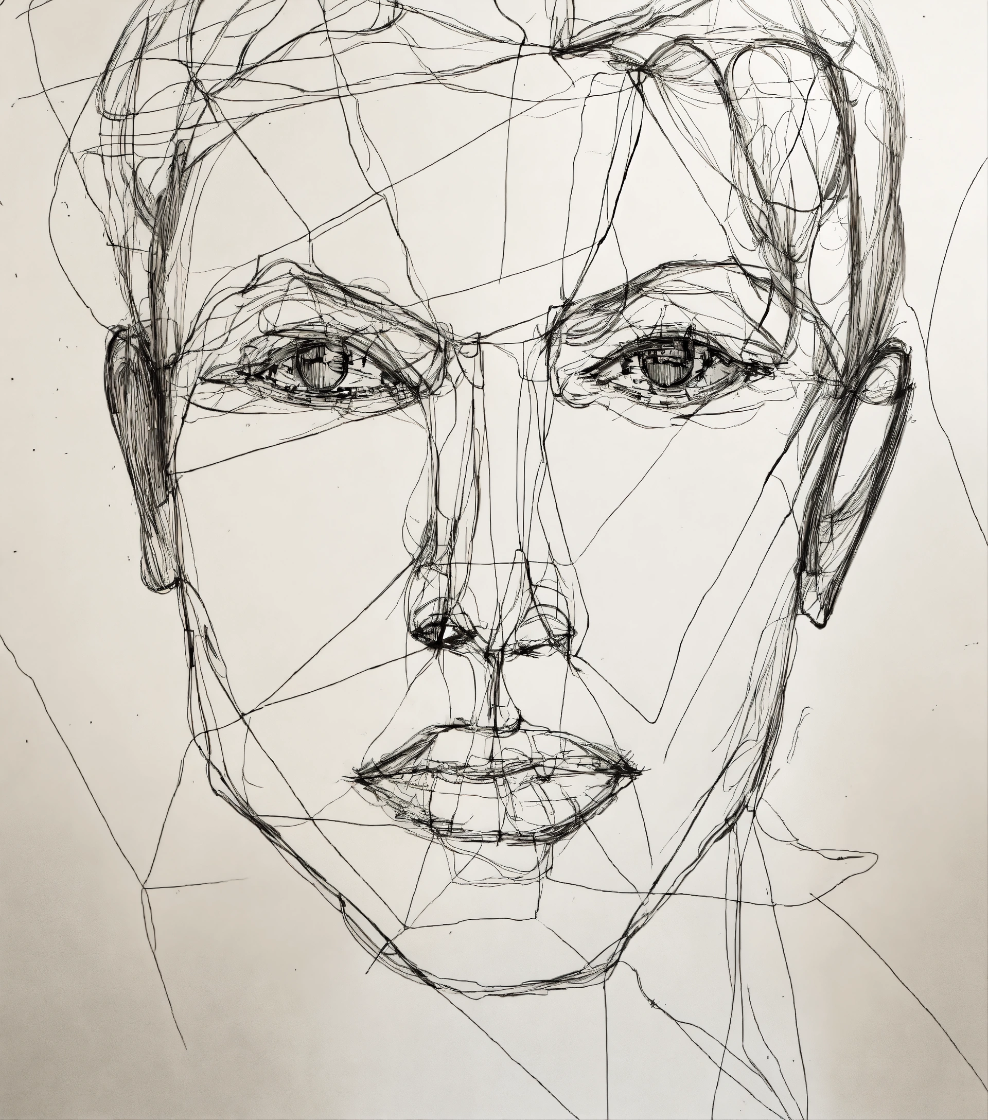 Lexica - One line drawing of a face